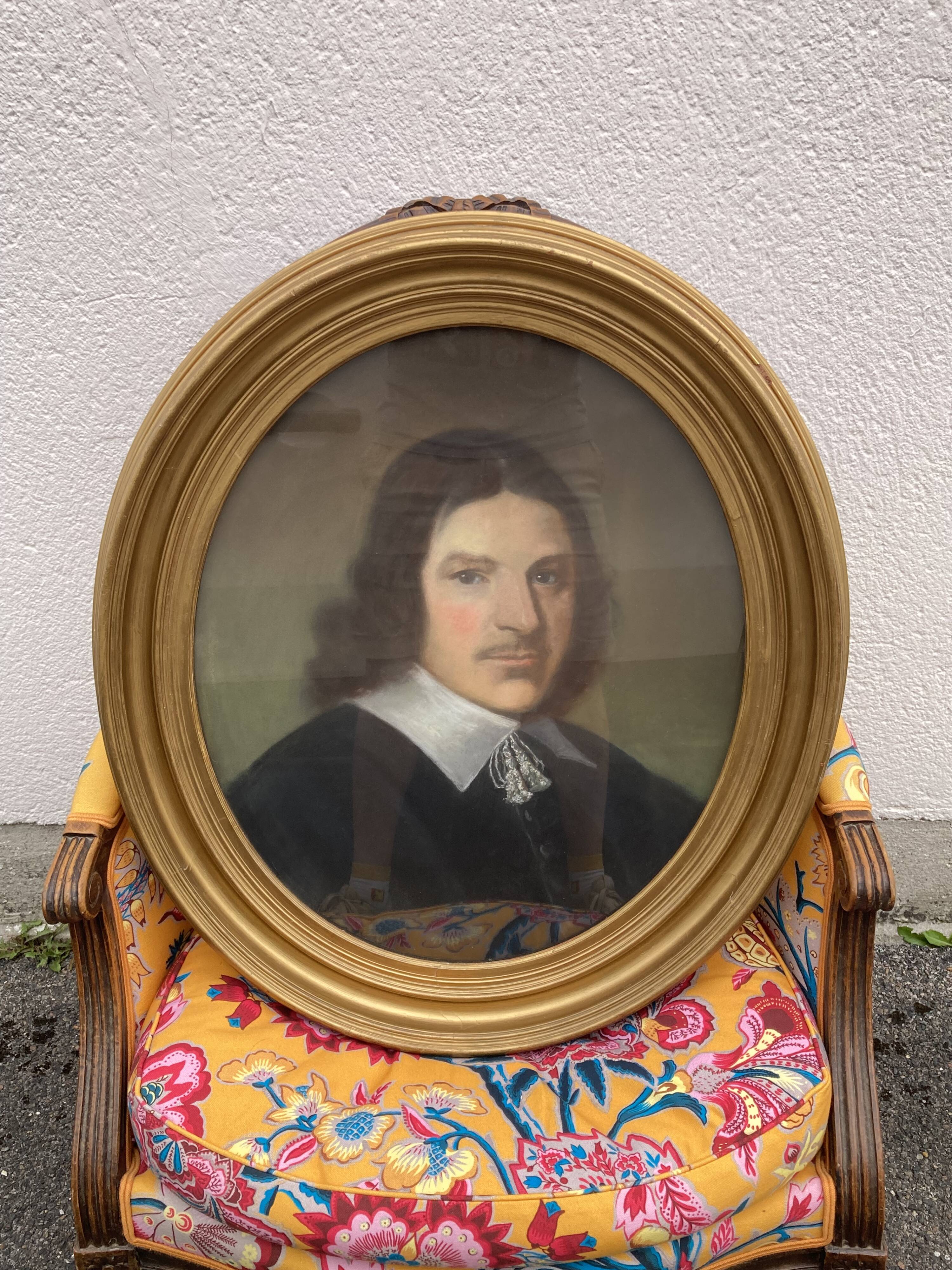 École Française du XIXe siècle, Portrait d'homme au pastel encadré ...