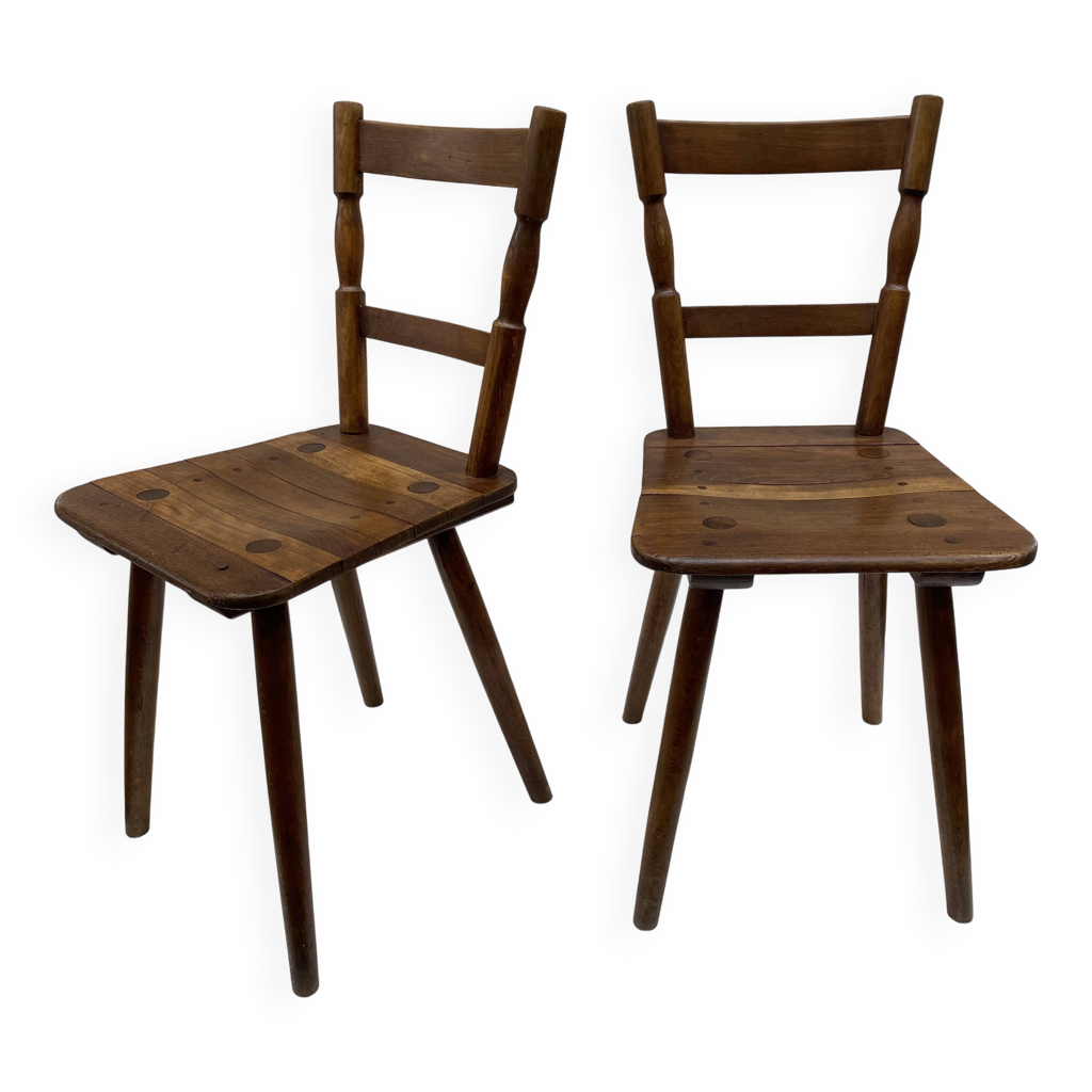 Paire de chaises par l’architecte Prof. Adolf Gustav Schnek pour ...