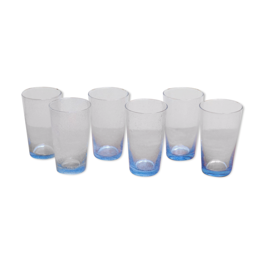 Verres Biot Blue Water, lot de 6 | Selency