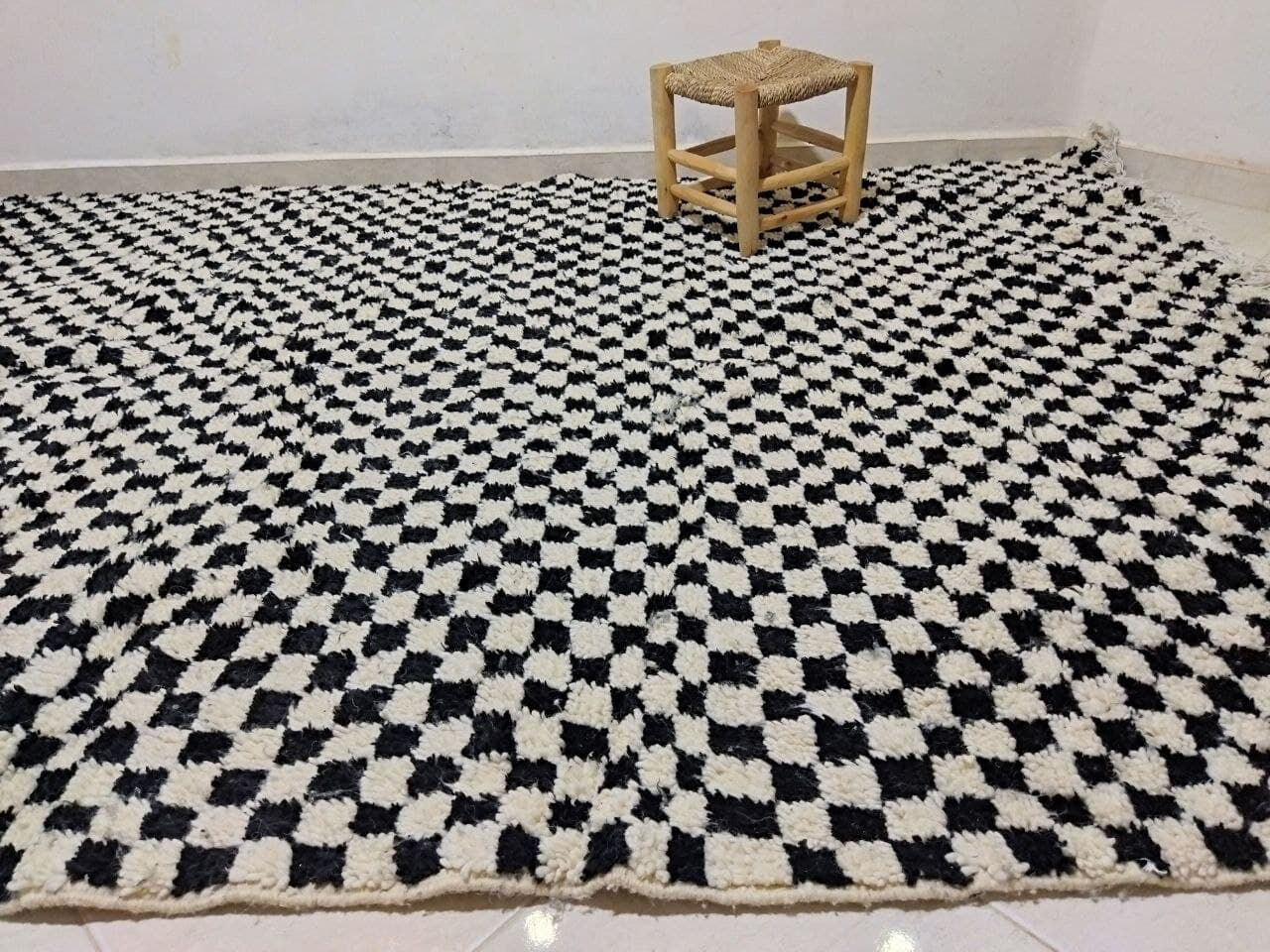Berber chess carpet 310 x 183 cm | Selency