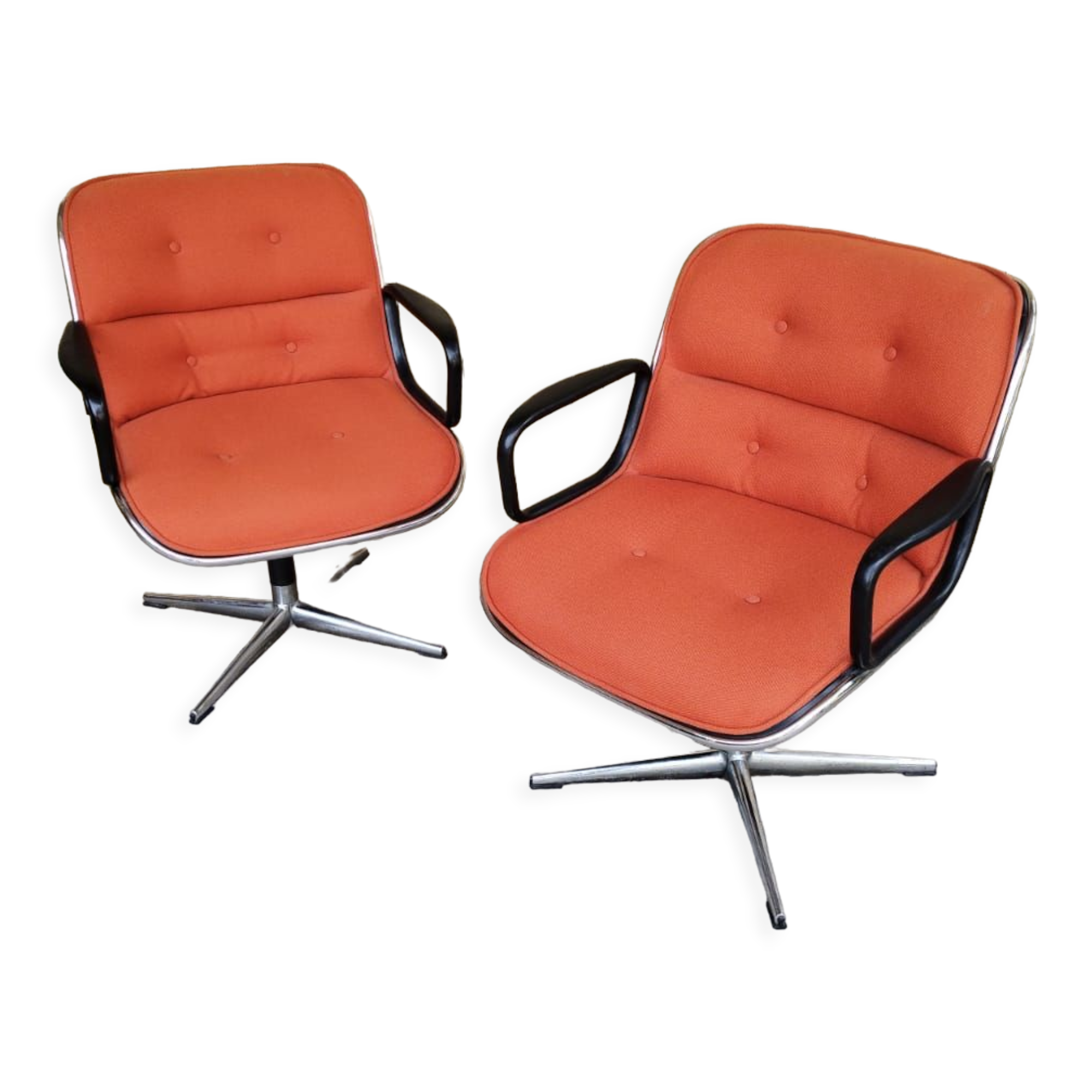 Fauteuils de Charles Pollock édition Knoll 1960, édition ancienne | Selency