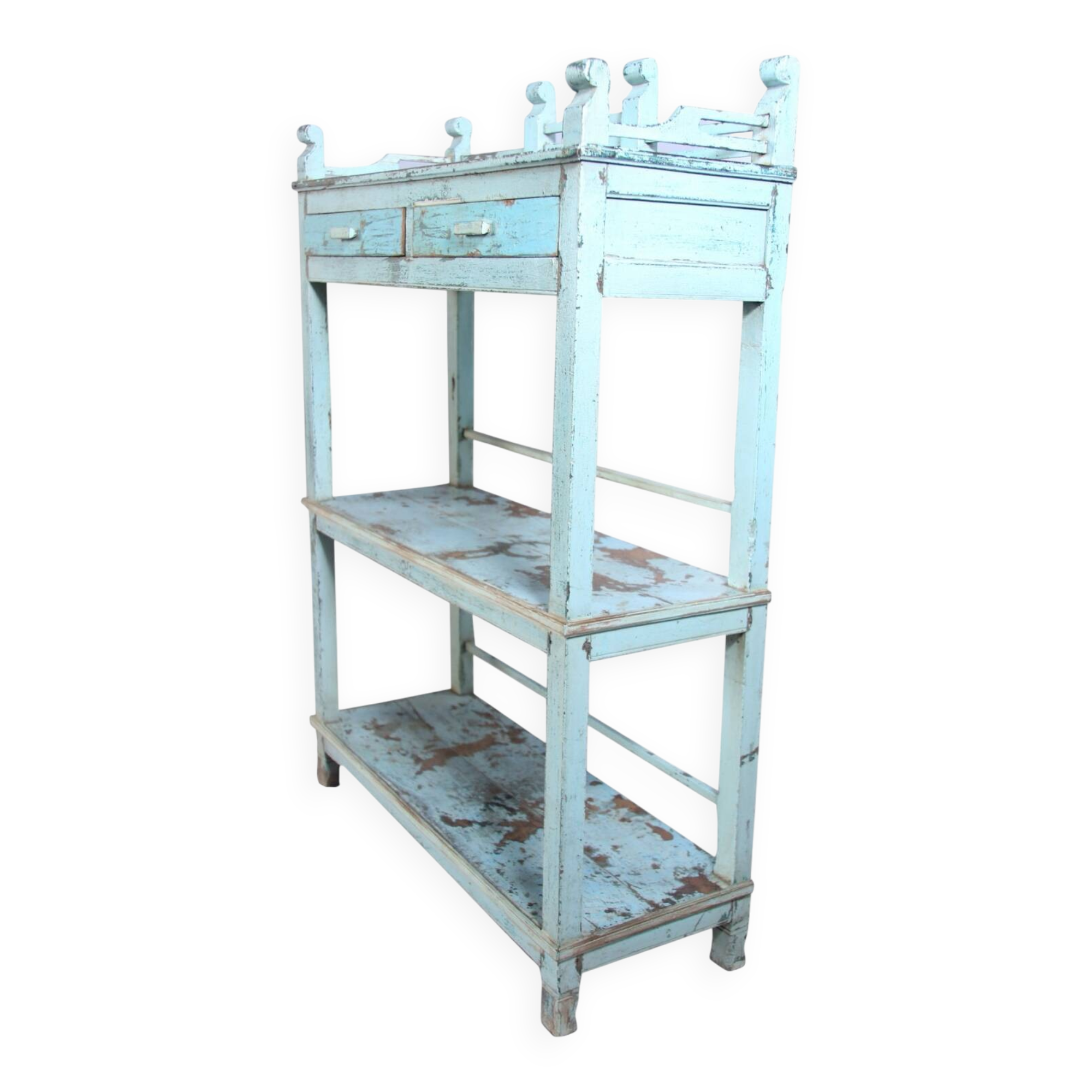 Étagère ancienne en teck birman | Selency