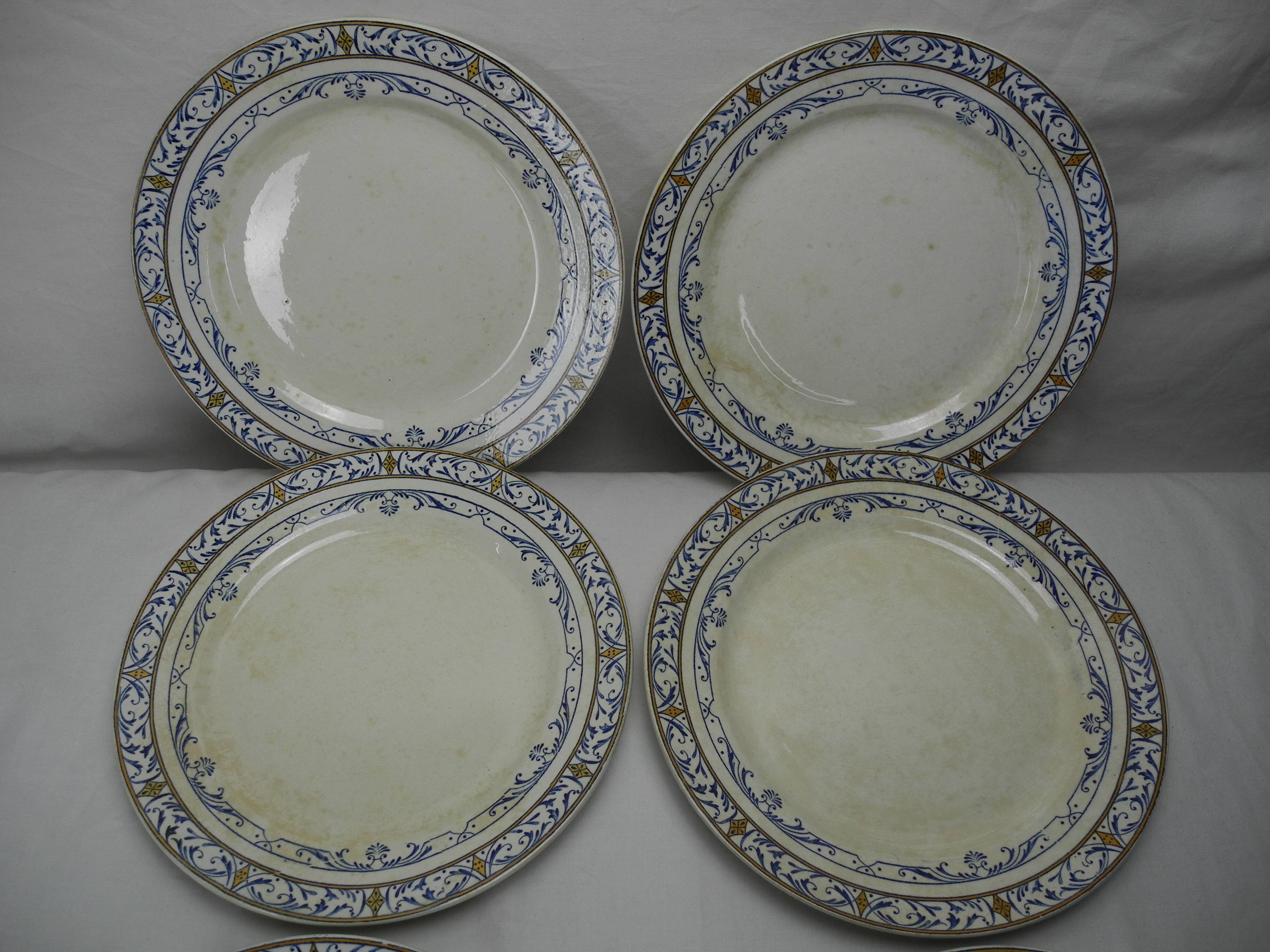 lot 6 assiettes Creil & Montereau Colbert antique french plates | Selency