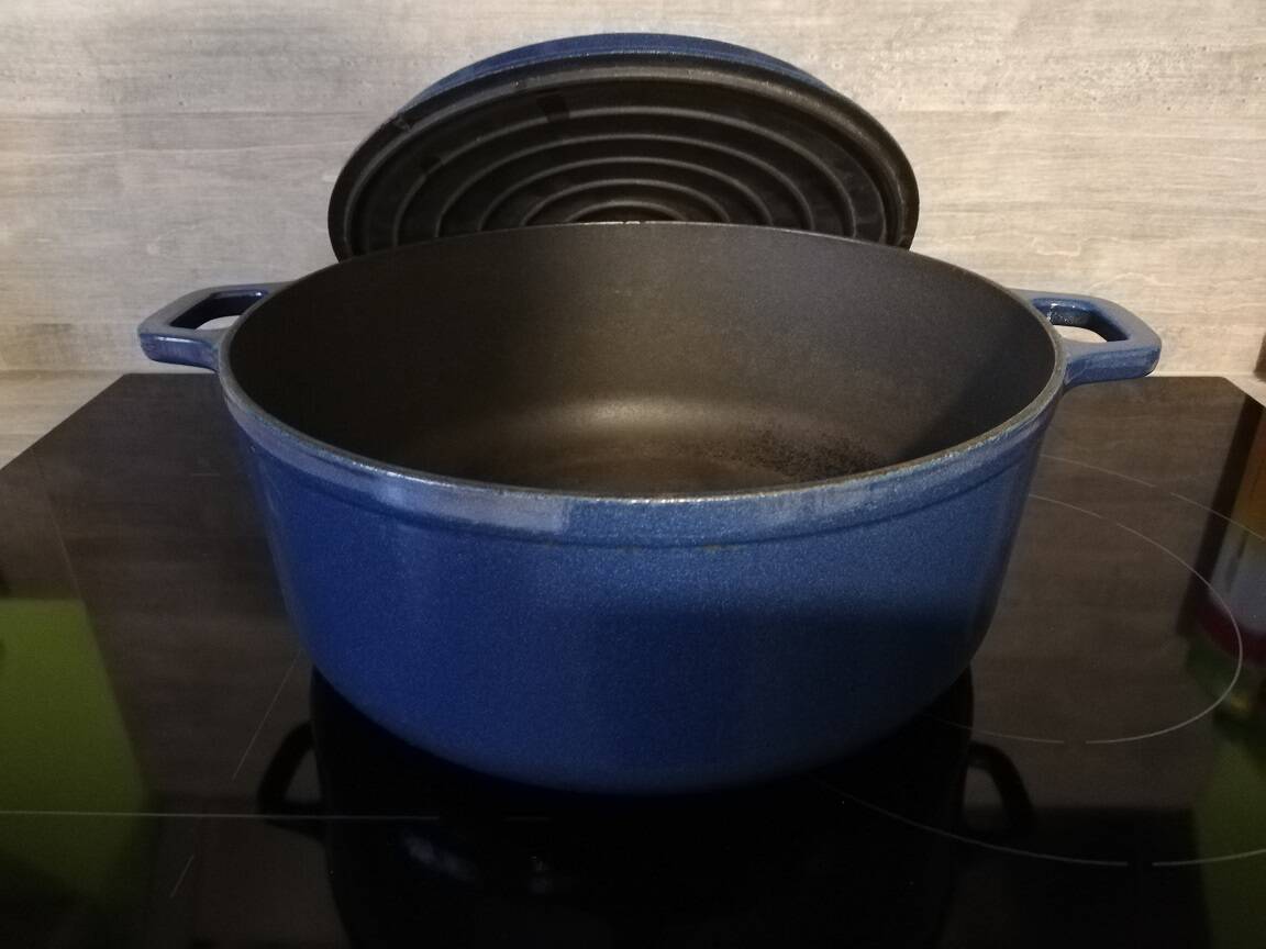Cocotte fonte émaillée bleue | Selency