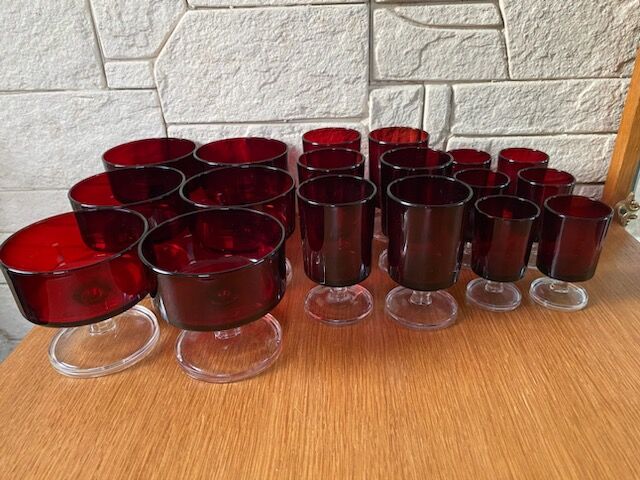 18 Verres rouge rubis, LUMINARC | Selency