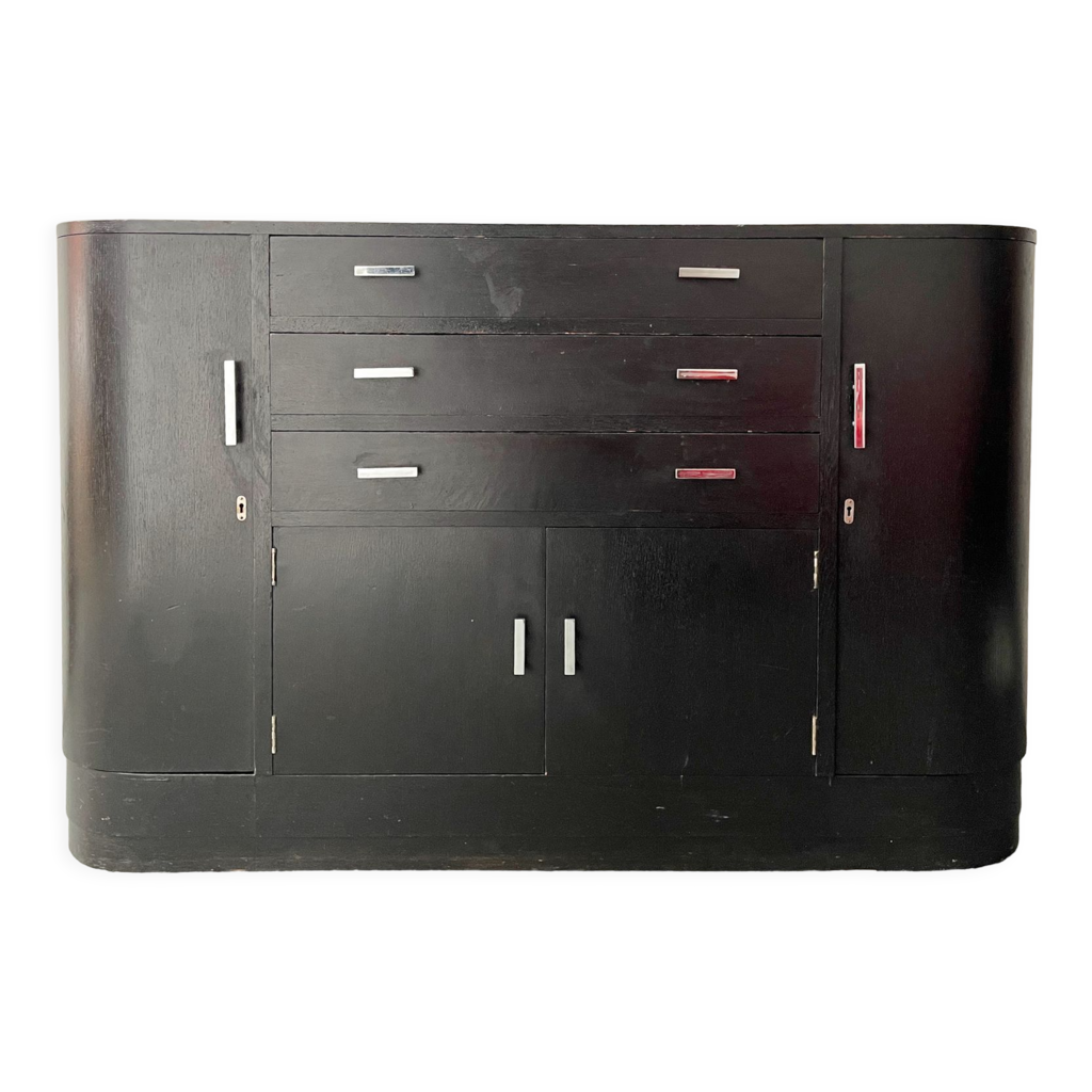 Buffet Art Déco à boissons en noir | Selency