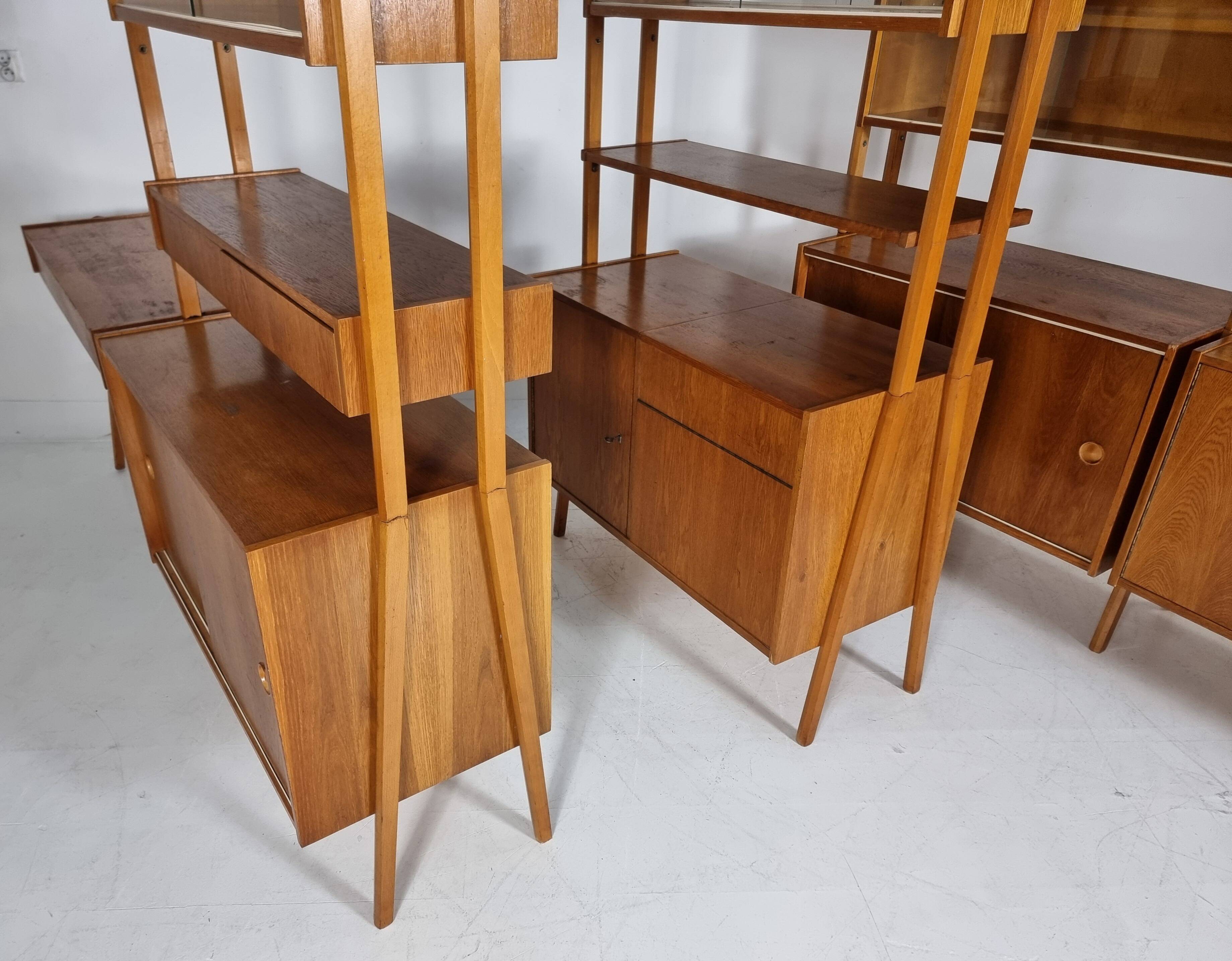Vintage Modular Wall Unit by František Jirák, 1960s set of 5 made in ...