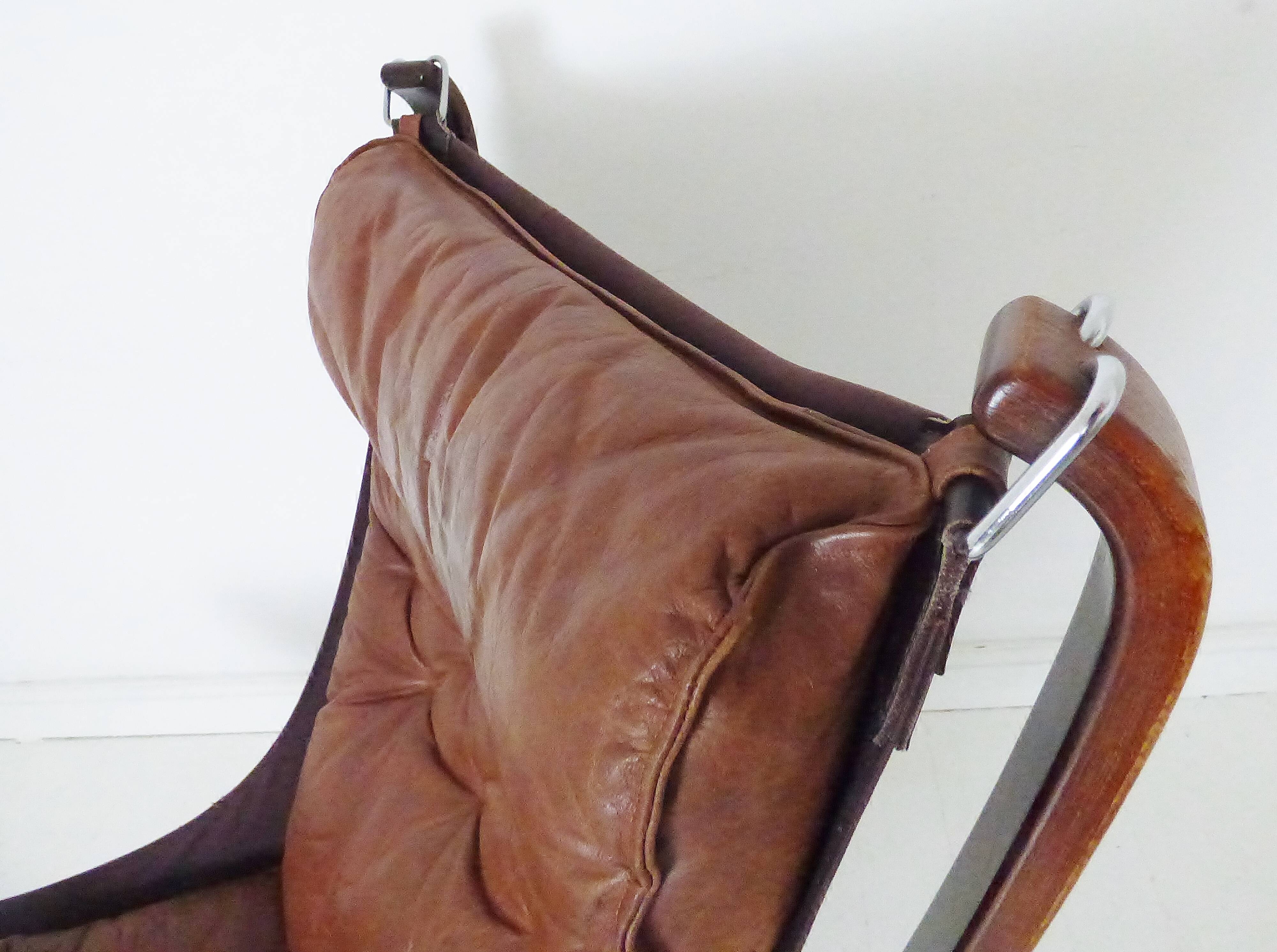 Vintage Tan Leather Falcon Lounge Chair By Sigurd Ressell For Vatne ...