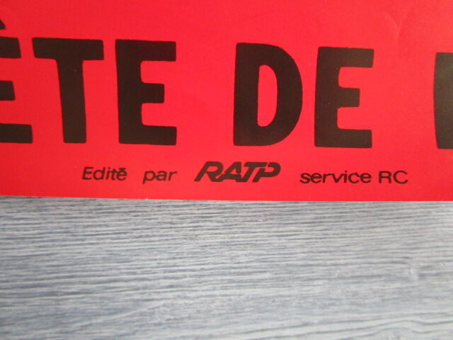 Affiche ratp ancienne dumont-contre le tabagisme-60x40 | Selency