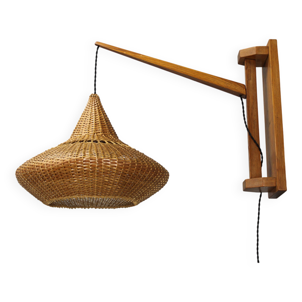 1960s Wall Wooden Lamp by Pokrok Zilina , Czechoslovakia | Selency