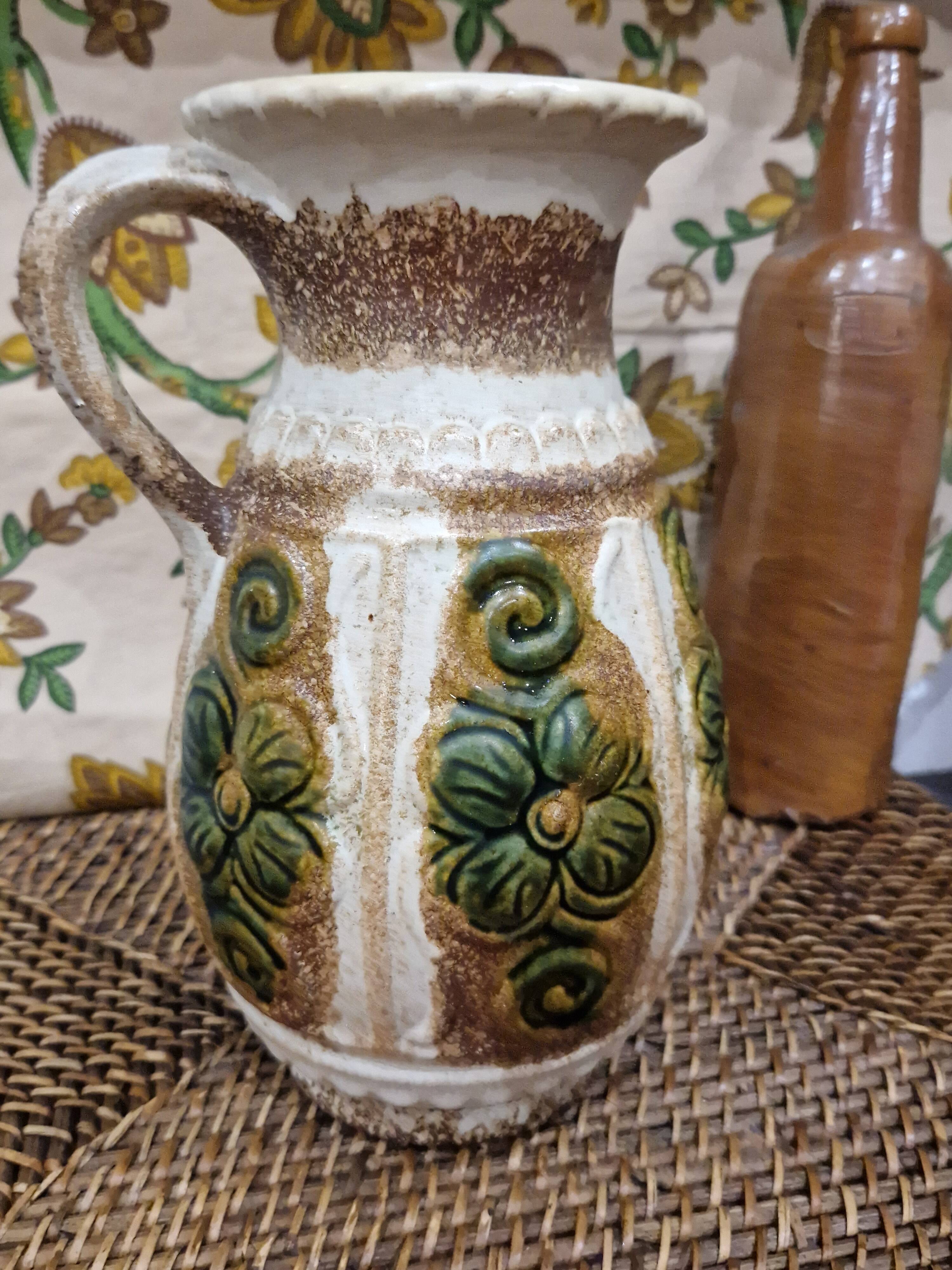 Vase pichet vintage West Germany Uebelacker U-Keramik modèle 1854 25 ...