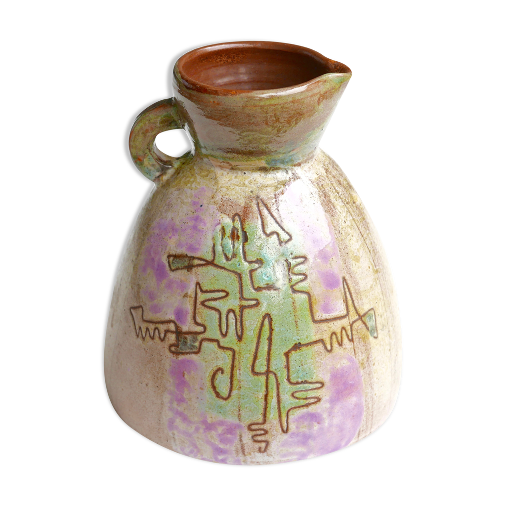 Pichet en céramique de Jean Rivier et Juliette Derel, années 60 | Selency