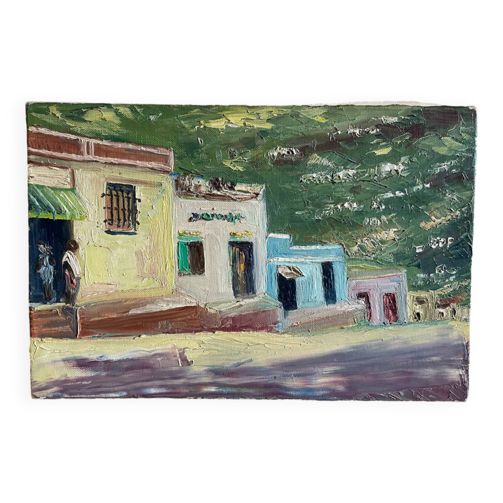 Peinture village Sahara vintage | Selency