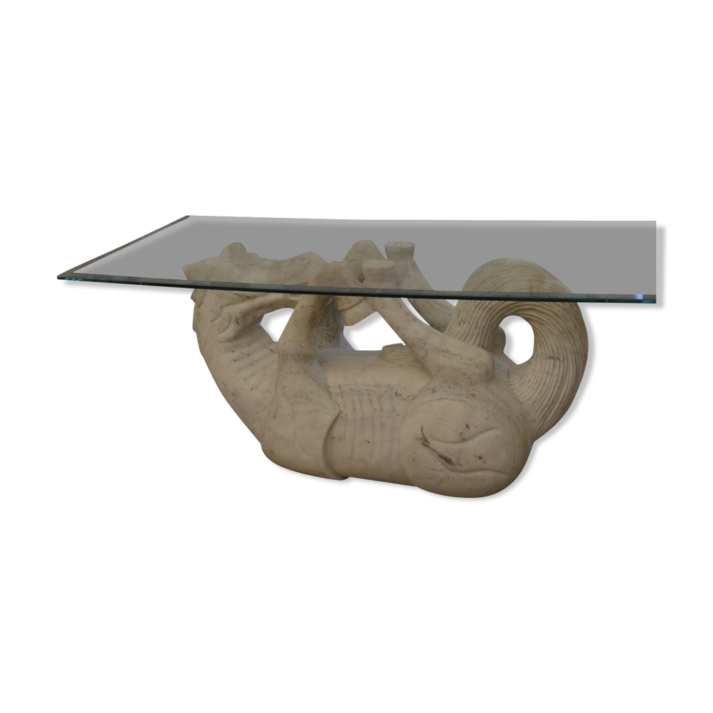 Table basse en marbre cheval | Selency