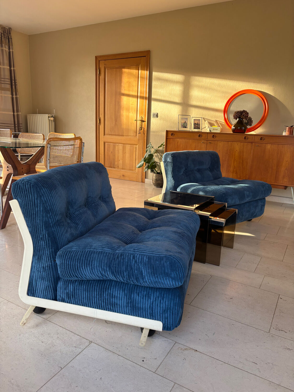 Paire de fauteuils / chauffeuses amanta par mario bellini | Selency