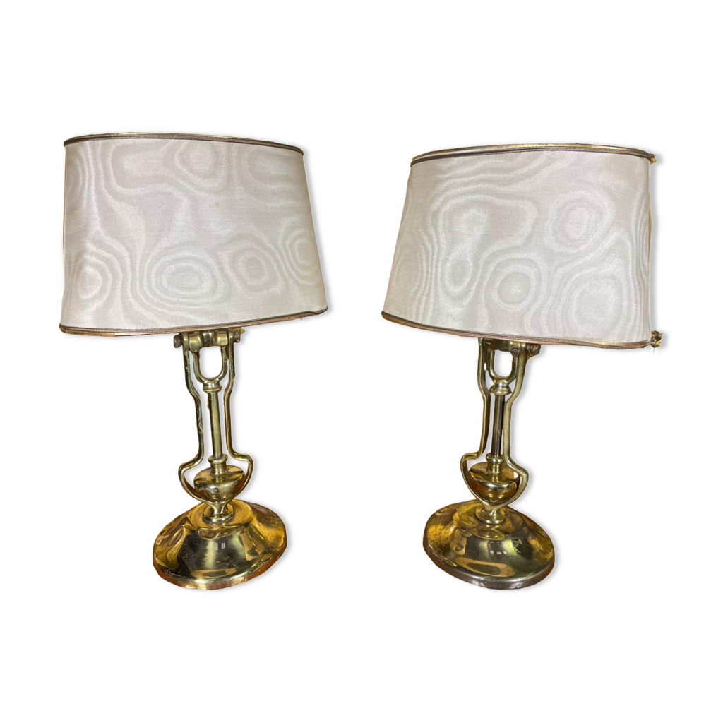 Paire de lampes en laiton 1960 | Selency