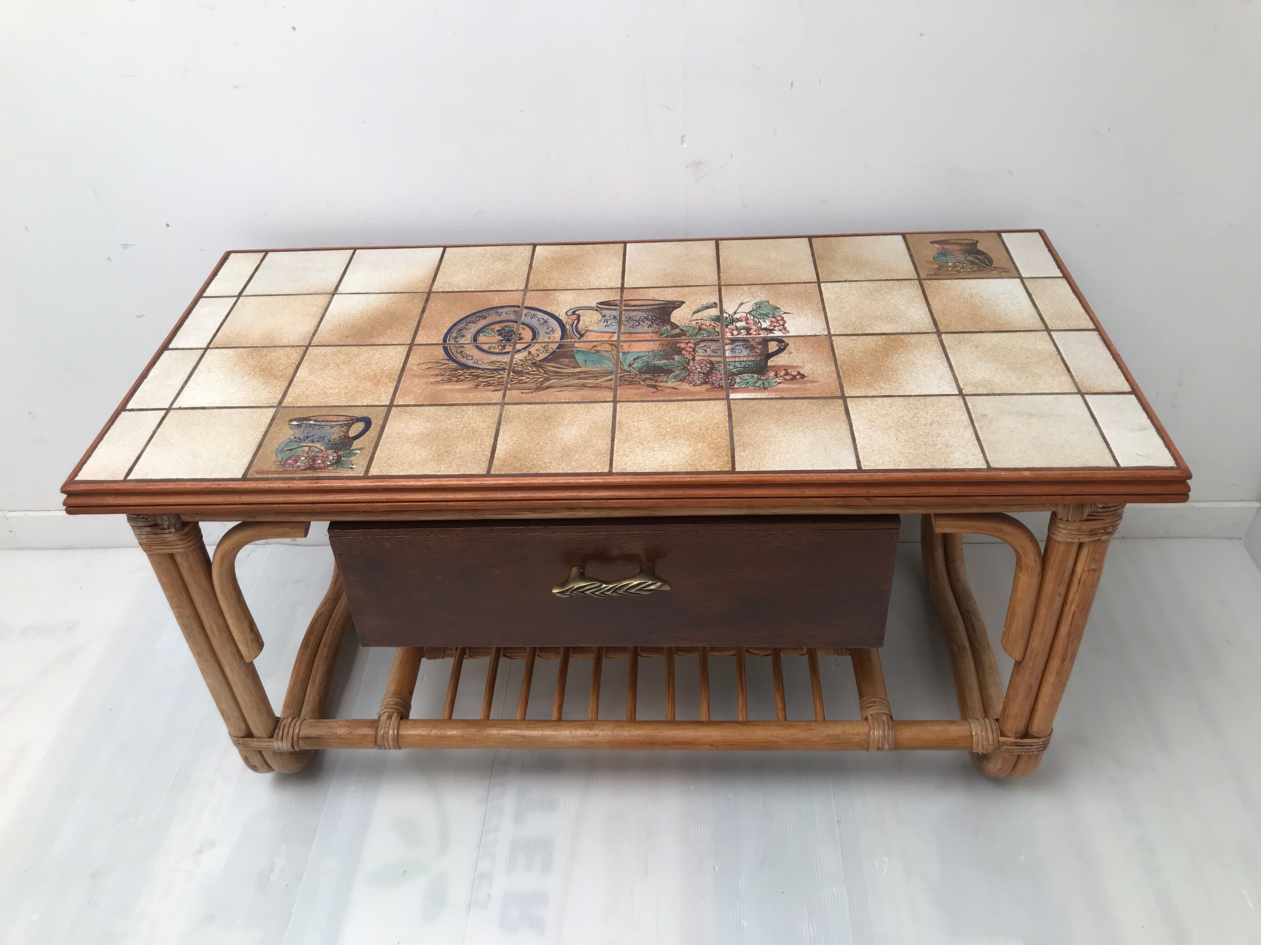 Table Basse Carrelage Vintage