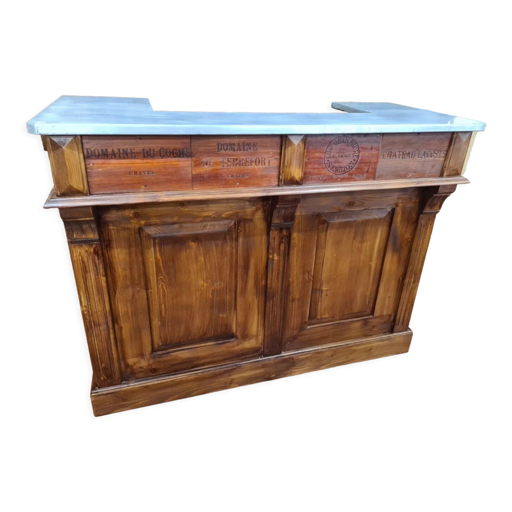 Comptoir de café avec plateau en zinc | Selency