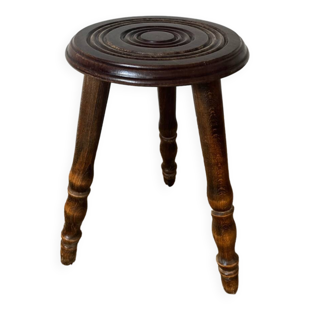 Tabouret tripode en bois | Selency
