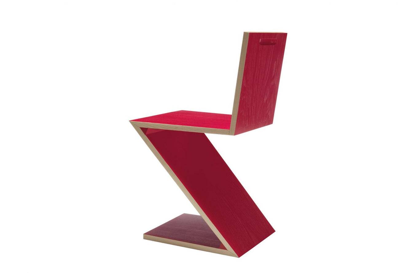 Chaise Zig Zag par Gerrit Rietveld pour Cassina | Selency
