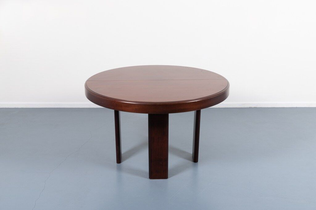 Table à manger circulaire extensible italienne, années 1960 | Selency