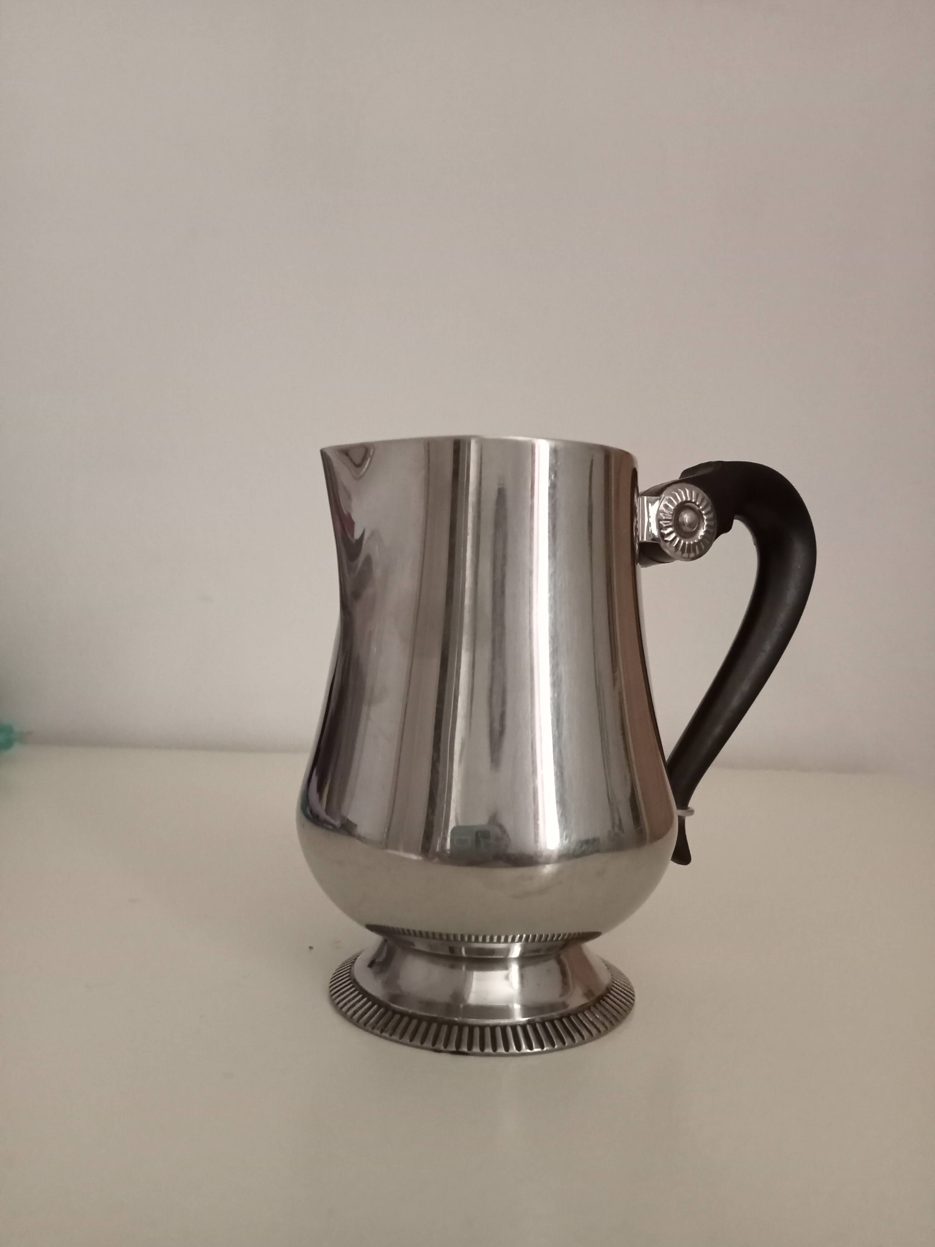 Cremier vintage letang remy -inox 18/10 et anse résine noire | Selency