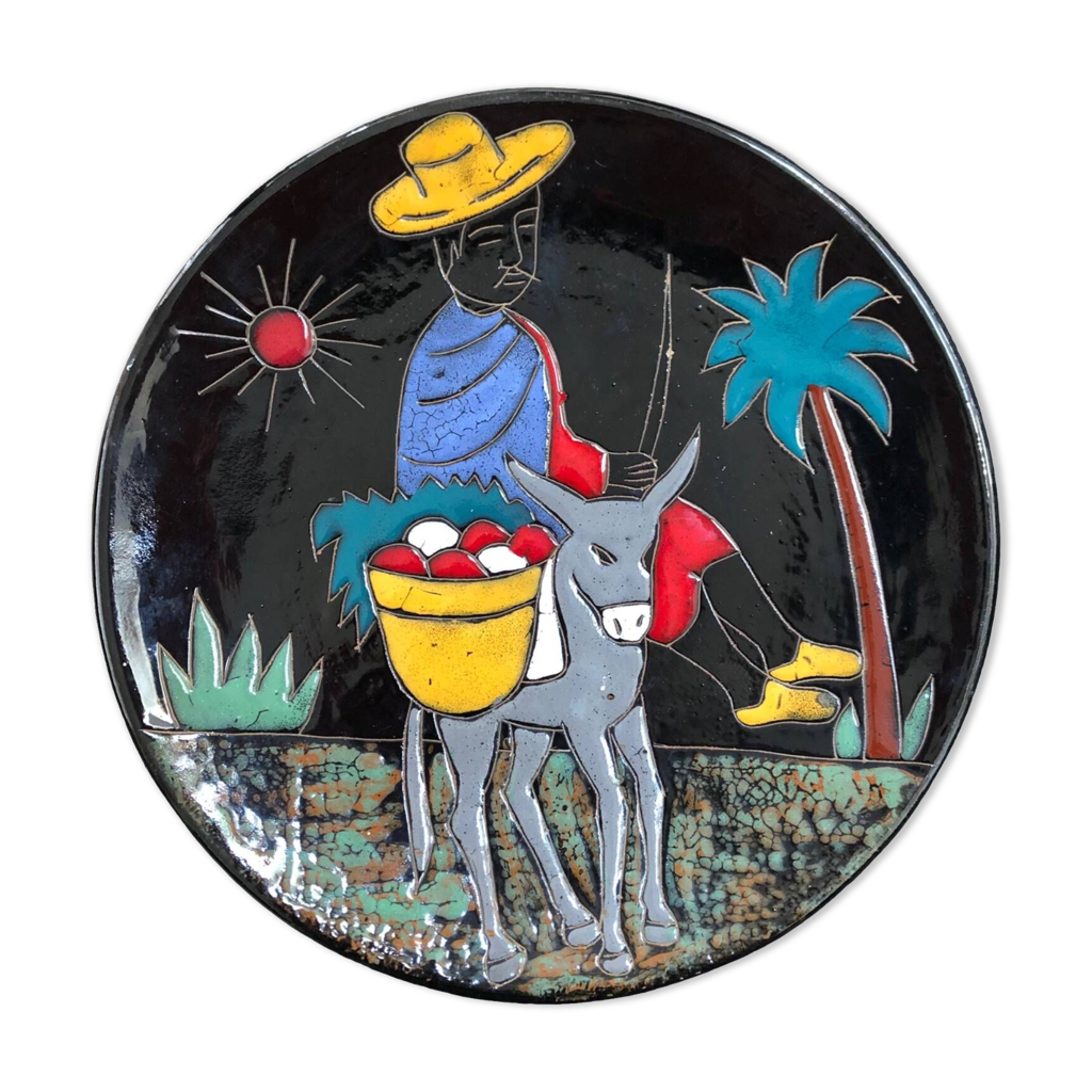 Plat en céramique orientaliste d’Arfaoui vintage | Selency