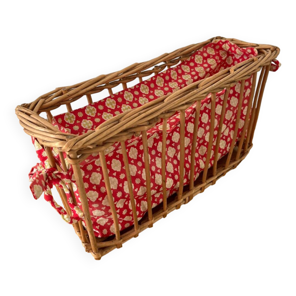 Panier à pain ou bouteille en rotin vintage | Selency