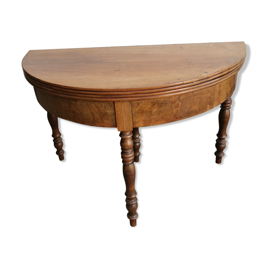 Table demi lune en noyer fin xixeme | Selency