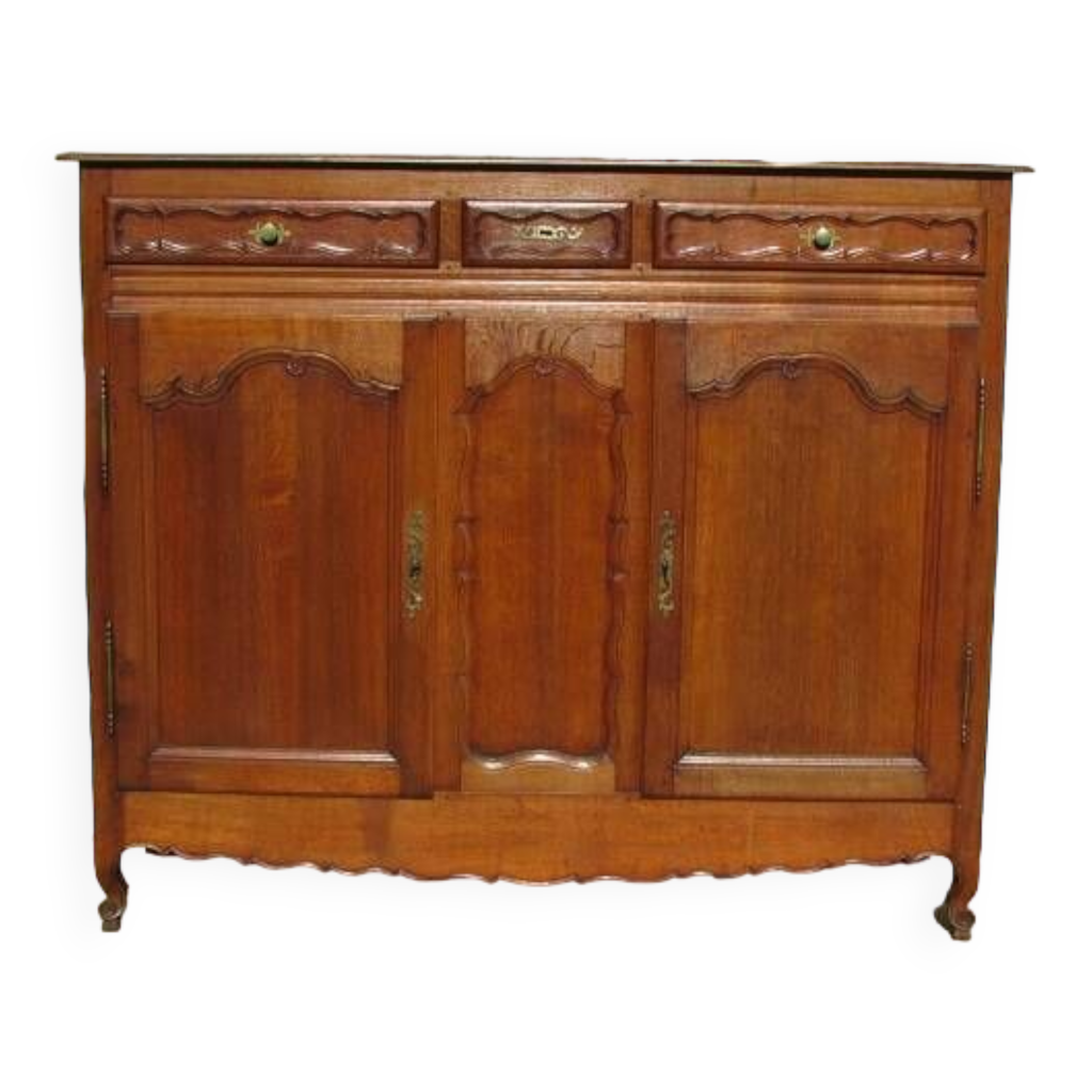 buffet de manoir, fin 19eme, chêne massif | Selency