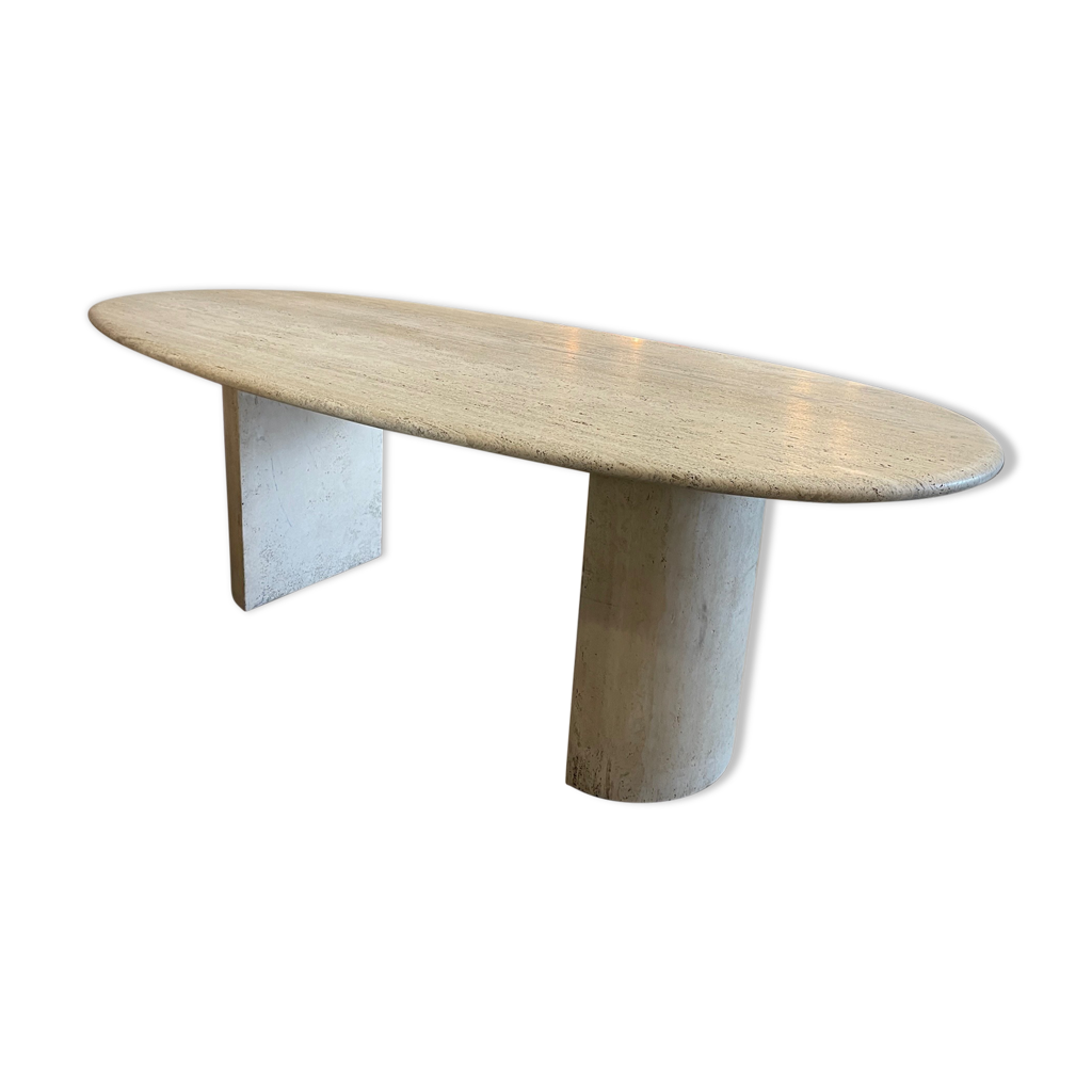 Table ovale en travertin | Selency