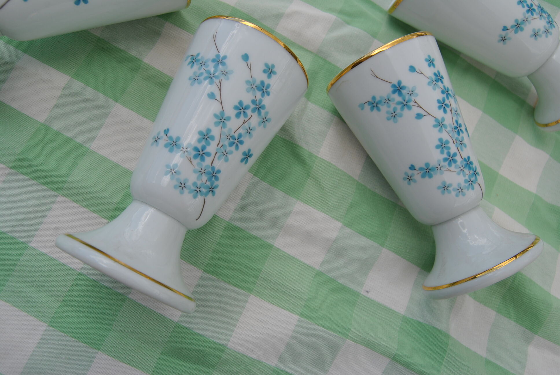 Tasses type mazagran Myosotis en porcelaine de Limoges - Vintage ...