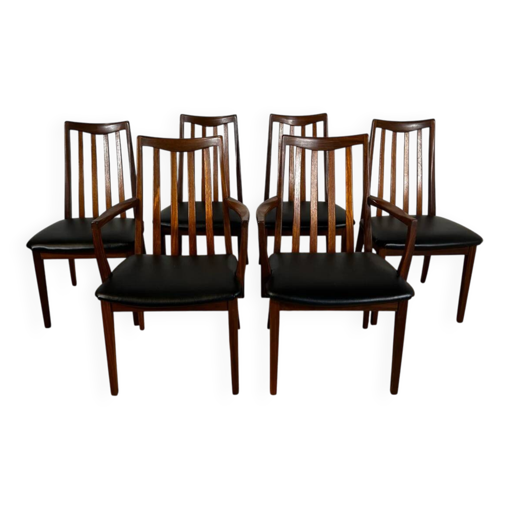 Ensemble de 6 chaises G-Plan en teck, années 1960 | Selency