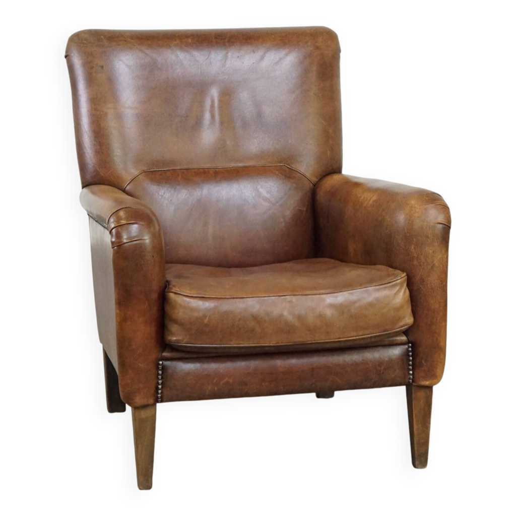 Fauteuil en peau de mouton subtil au design épuré | Selency