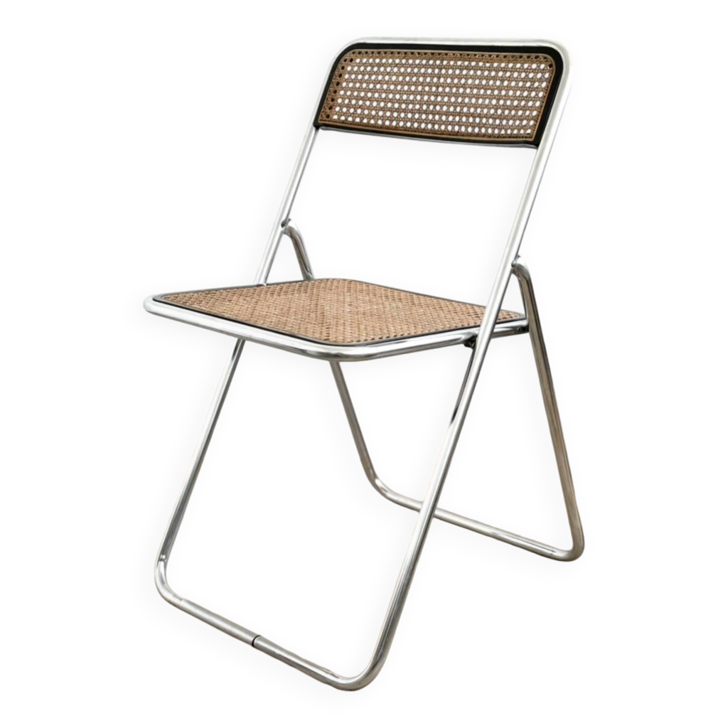 Chaise pliante en cannage | Selency