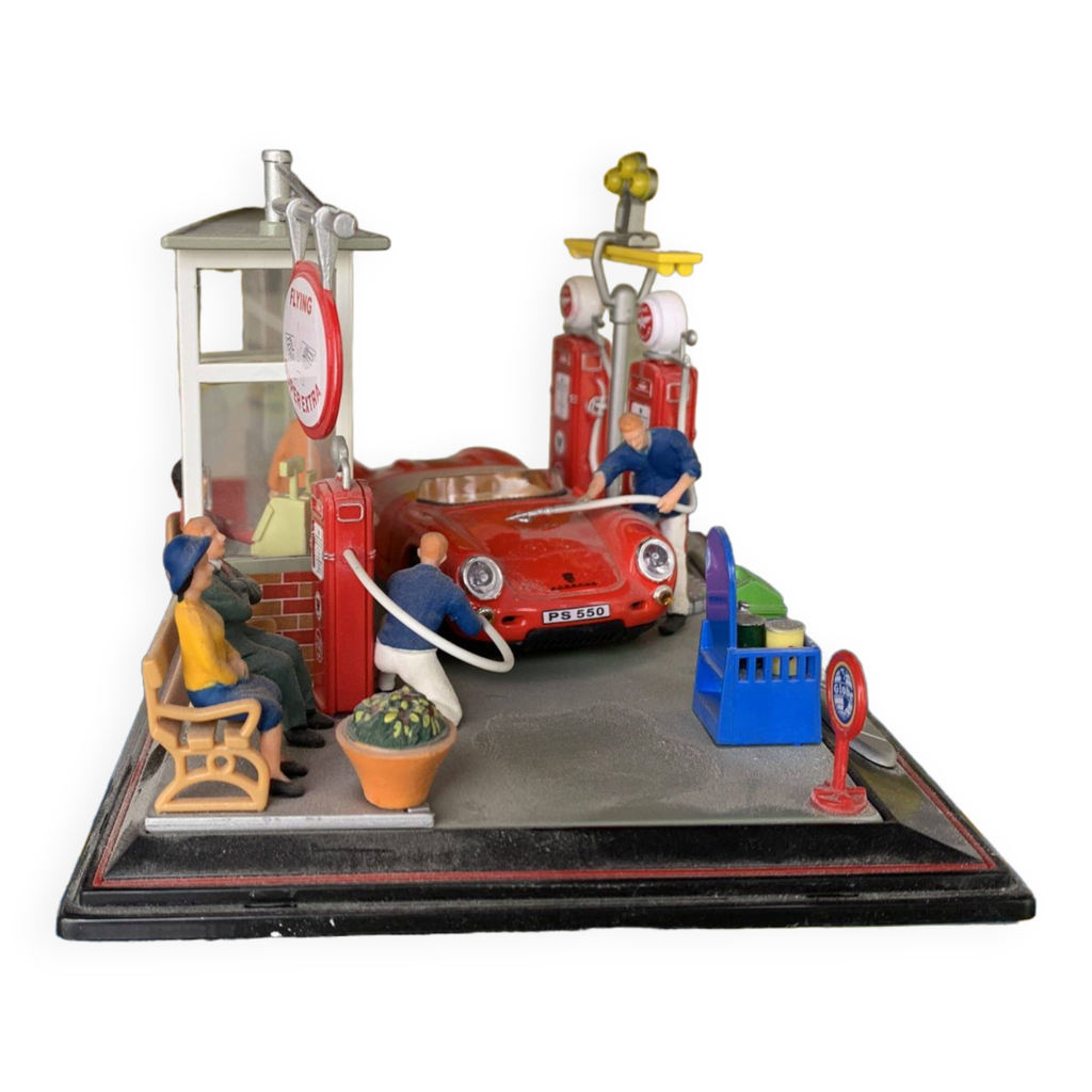 Mini rama diorama station service porsche | Selency