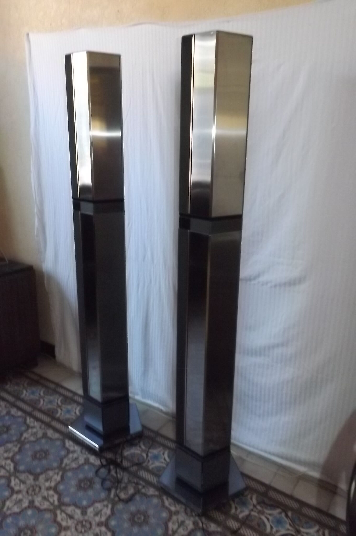 Paire d'enceintes colonne Bang et Olufsen Beolab type 6631 1988 vintage ...