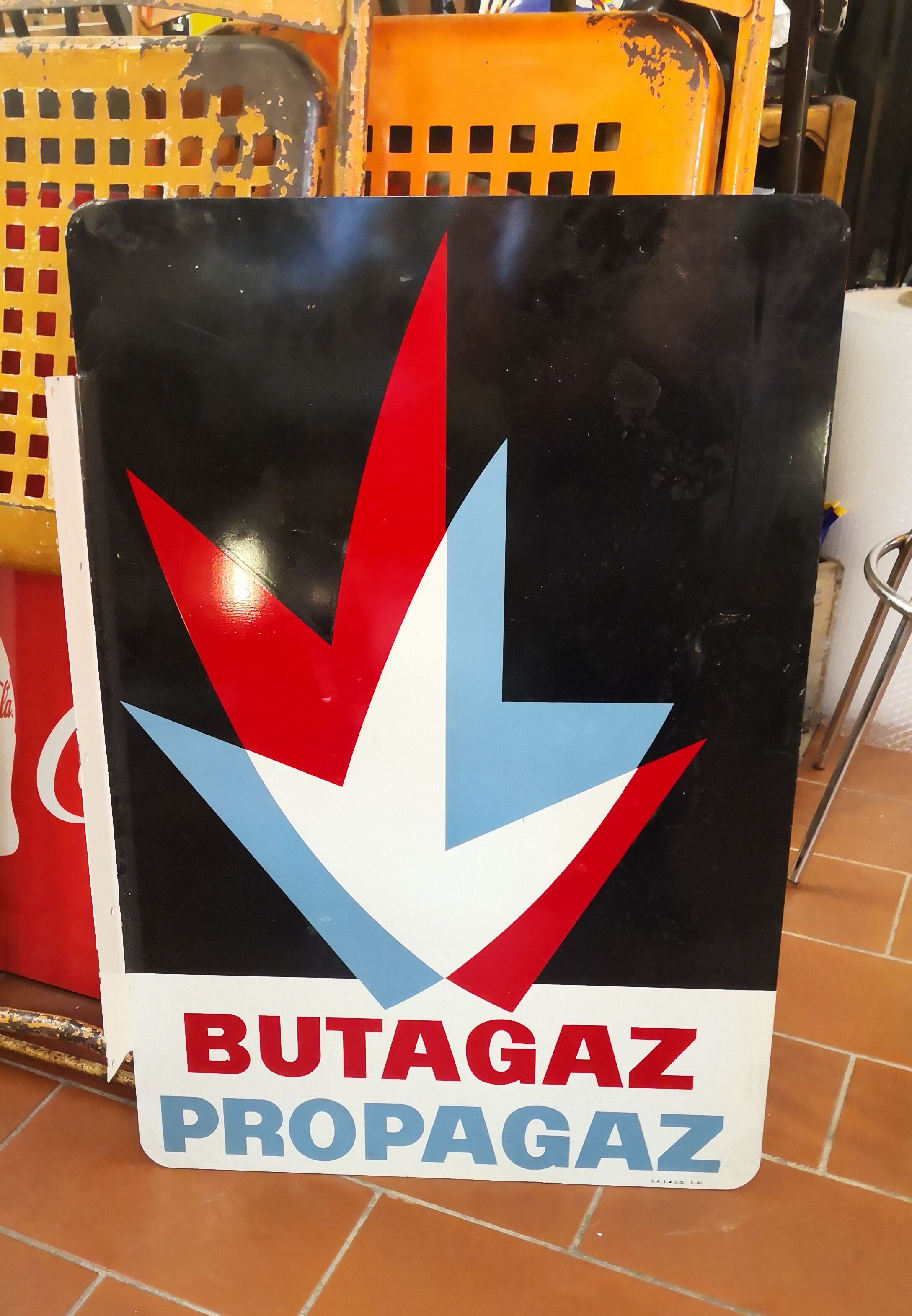 Plaque publicitaire Butagaz Propagaz | Selency