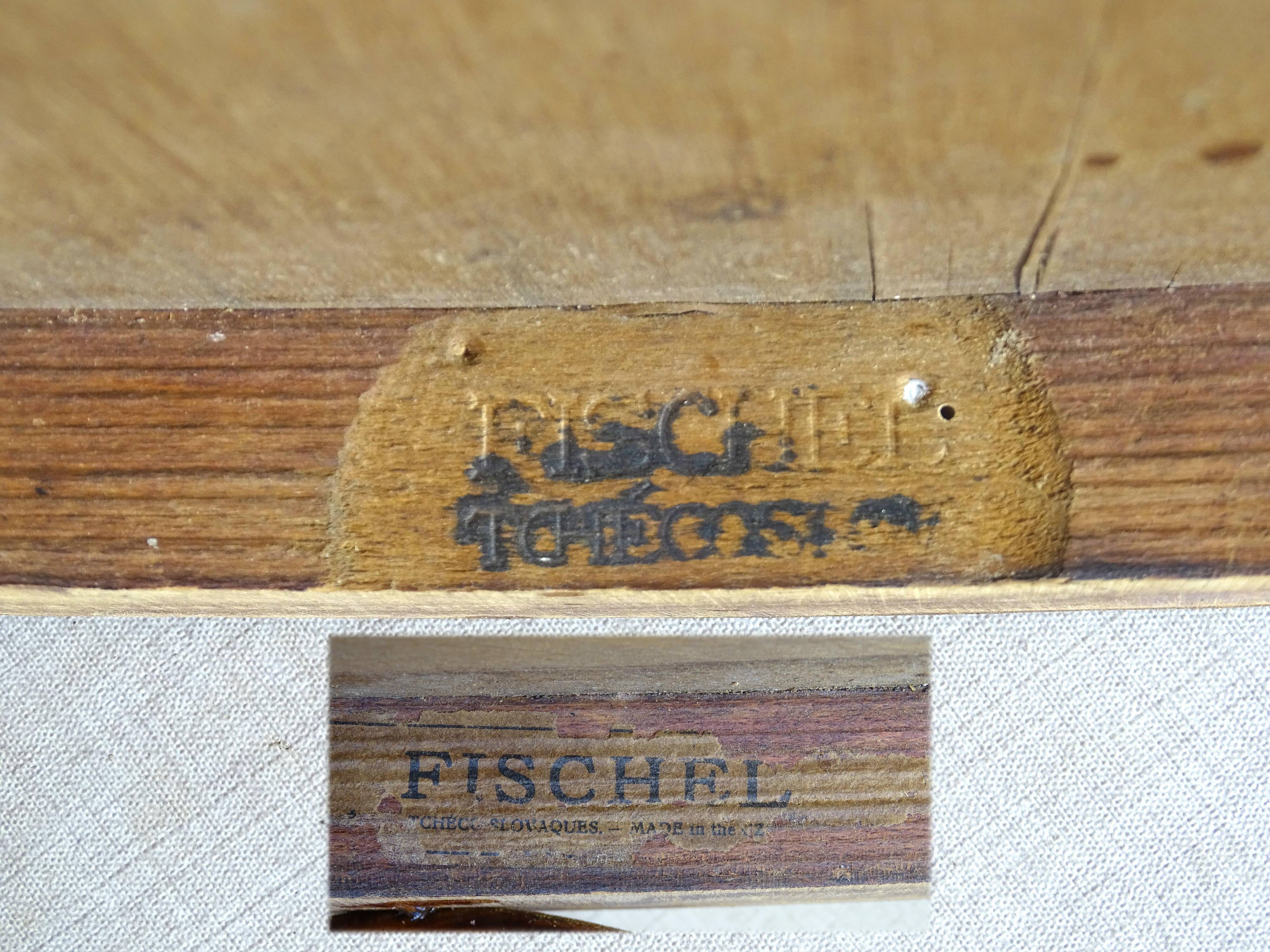 Fauteuil cuir Fischel , Art déco N°60E - 1926 - No Thonet | Selency