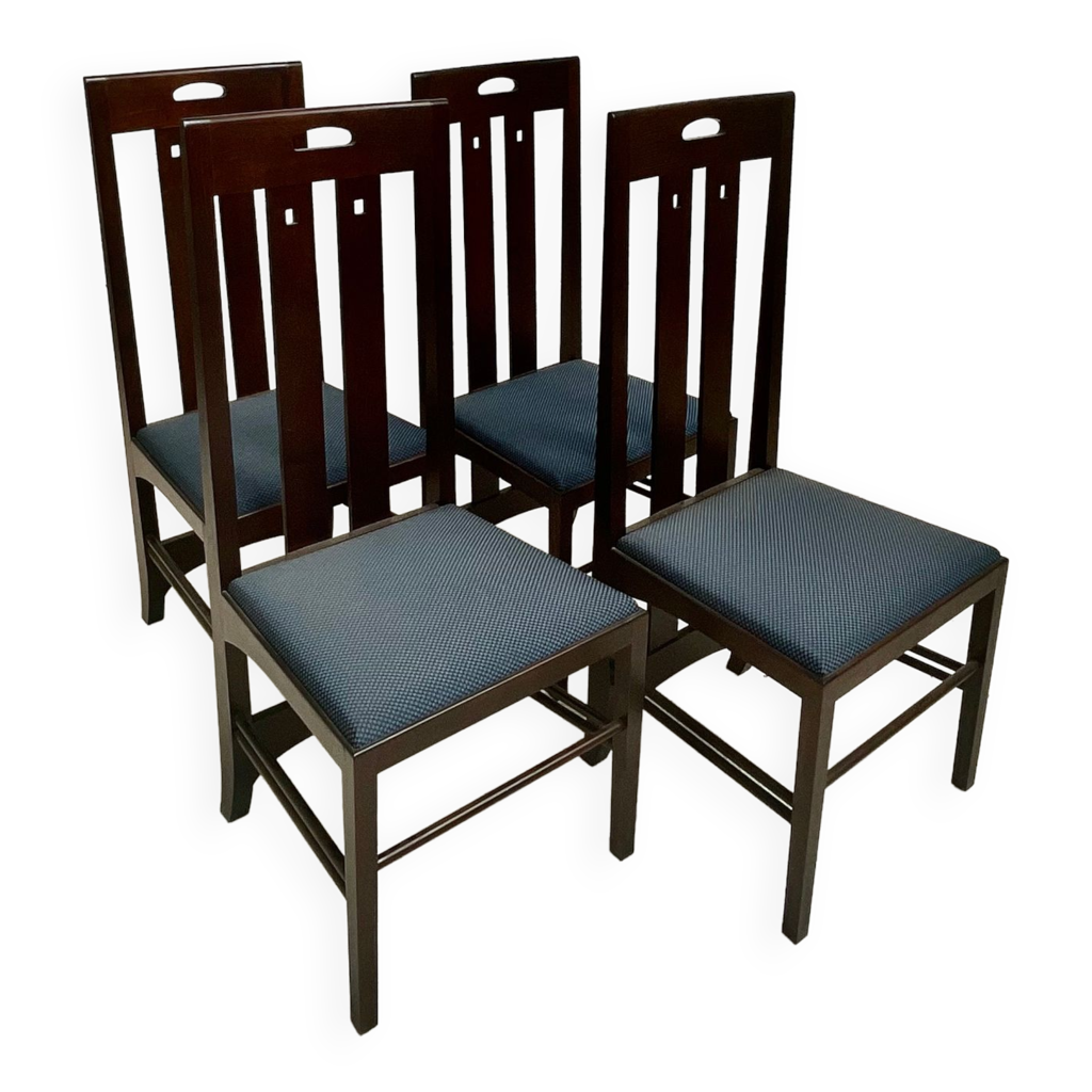 Série de 4 chaises "Ingram" par Charles Rennie Mackintosh, Cassina ...