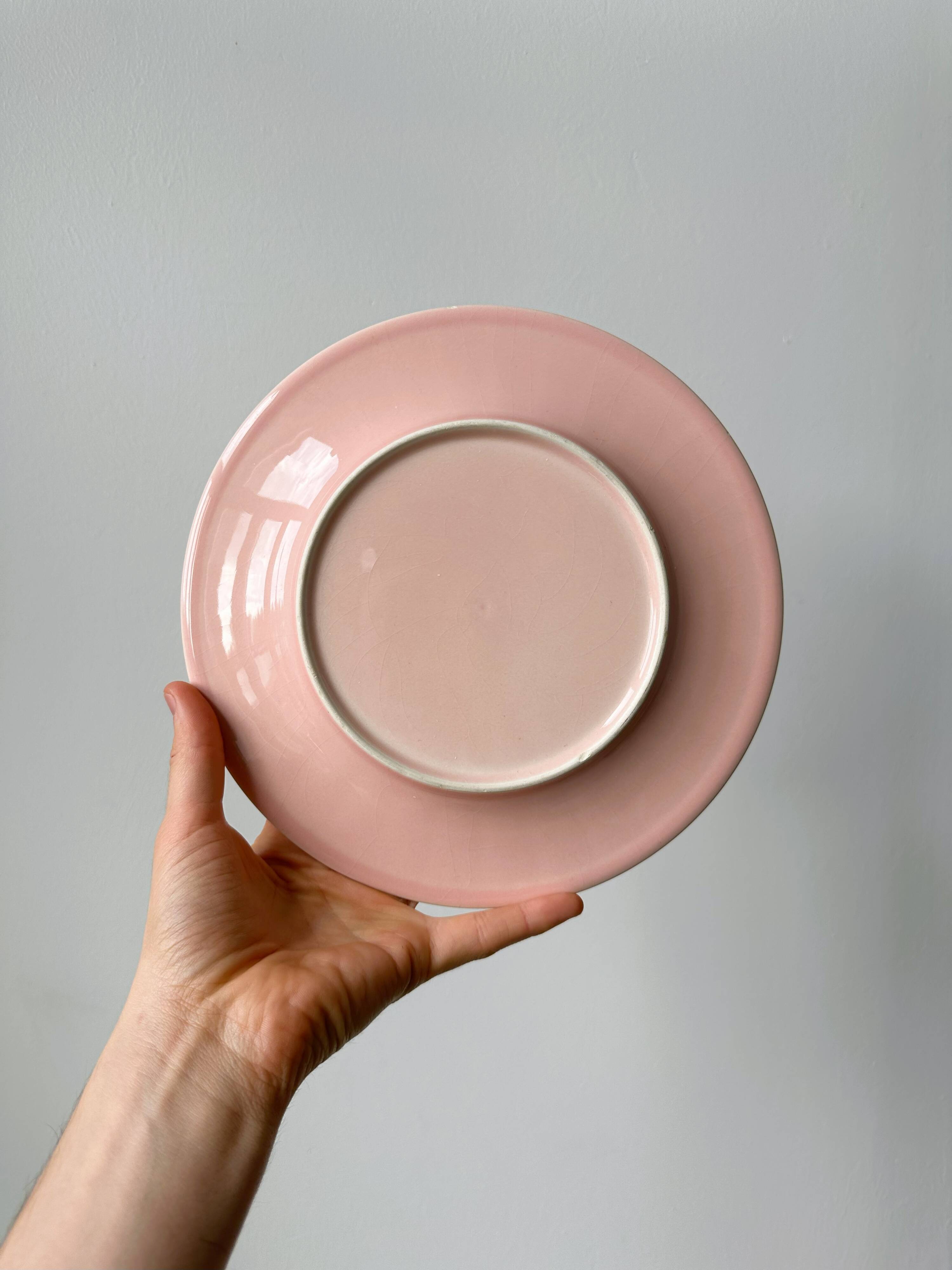 8 assiettes plates Demetra Rose | Selency
