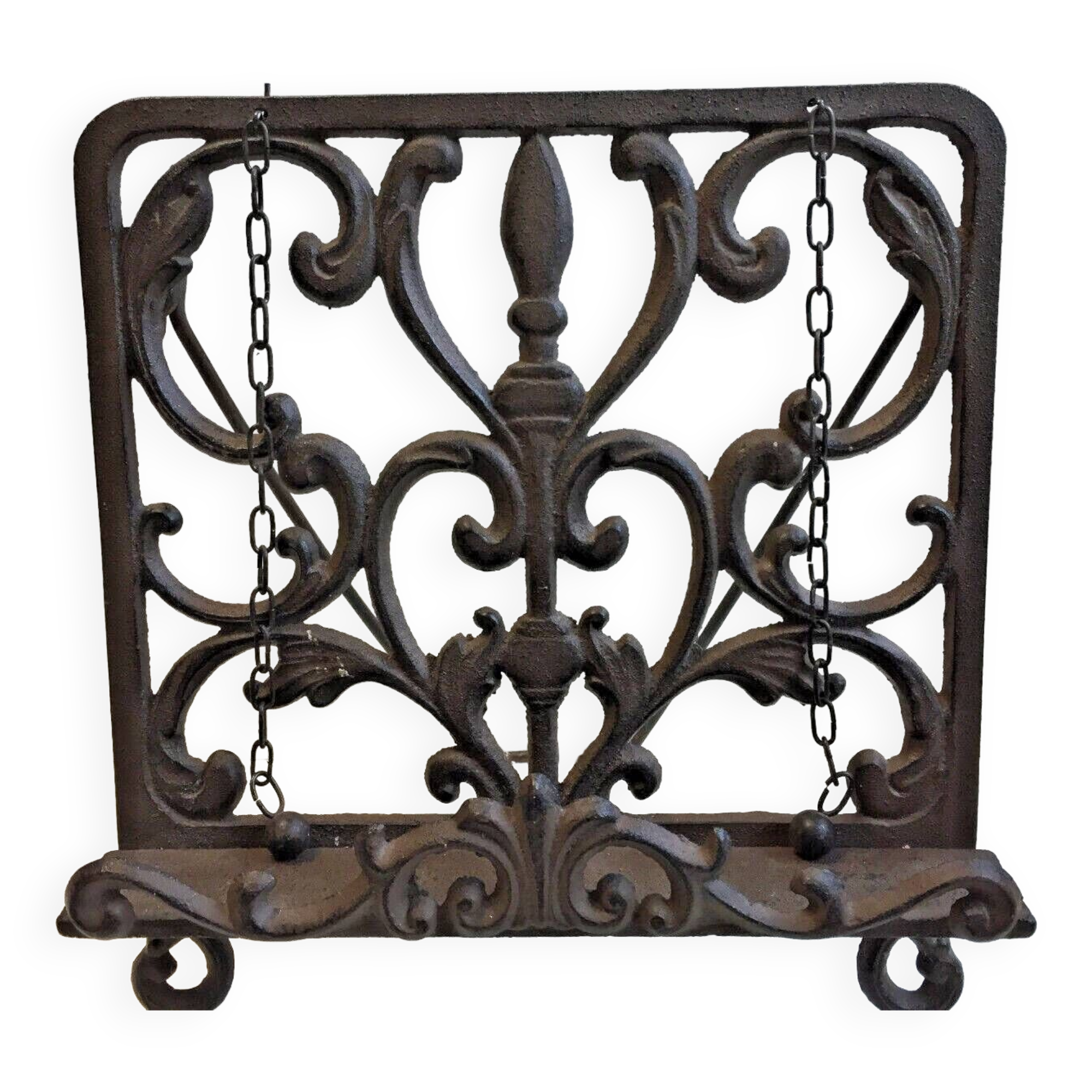 Lutrin porte repose support de livre en fonte bruni antique chevalet ...