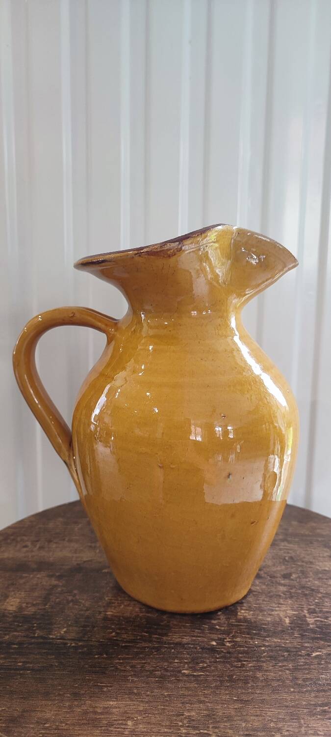Grand pichet vintage terre cuite émaillée | Selency