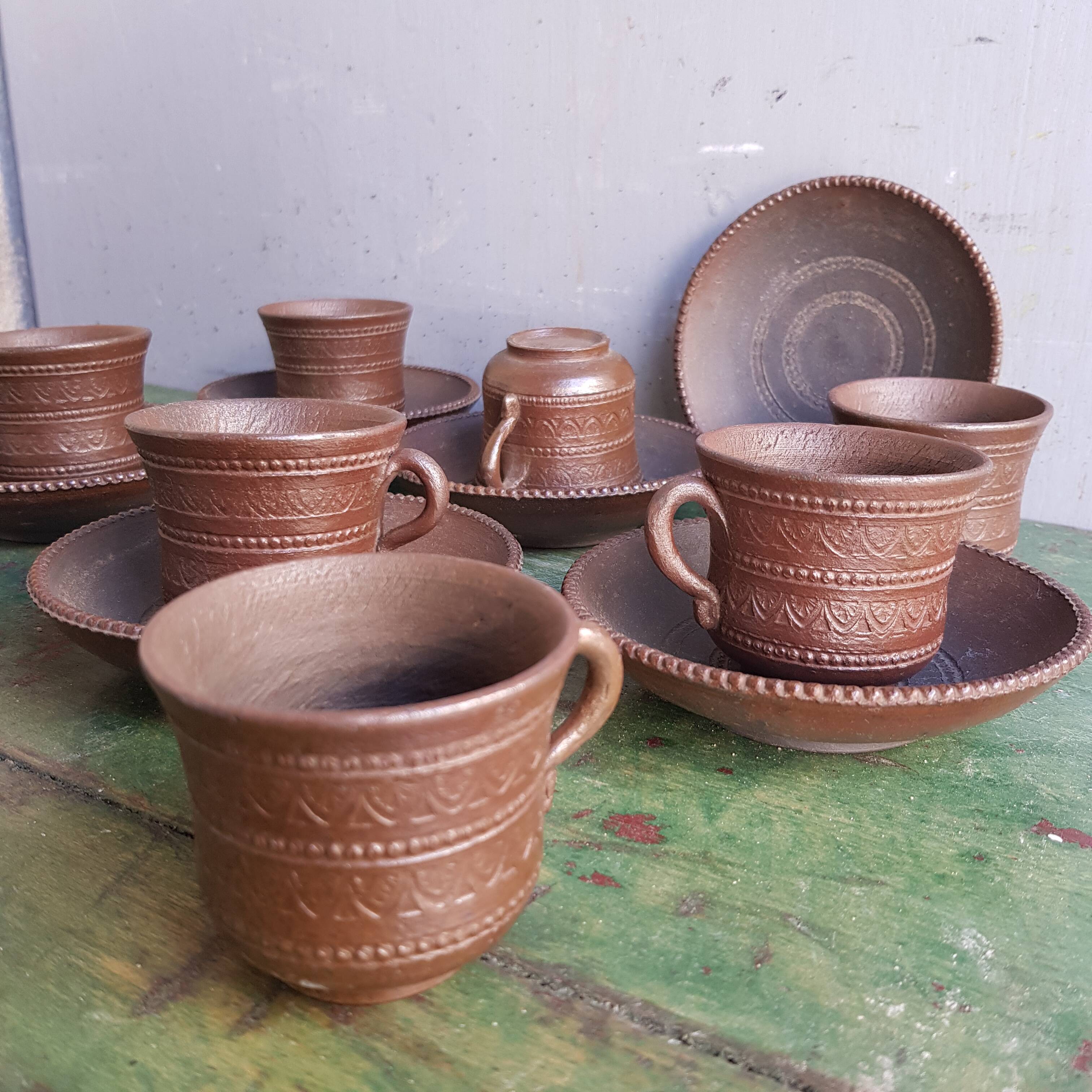 Service à café ancien Poterie Hamel Nehou | Selency