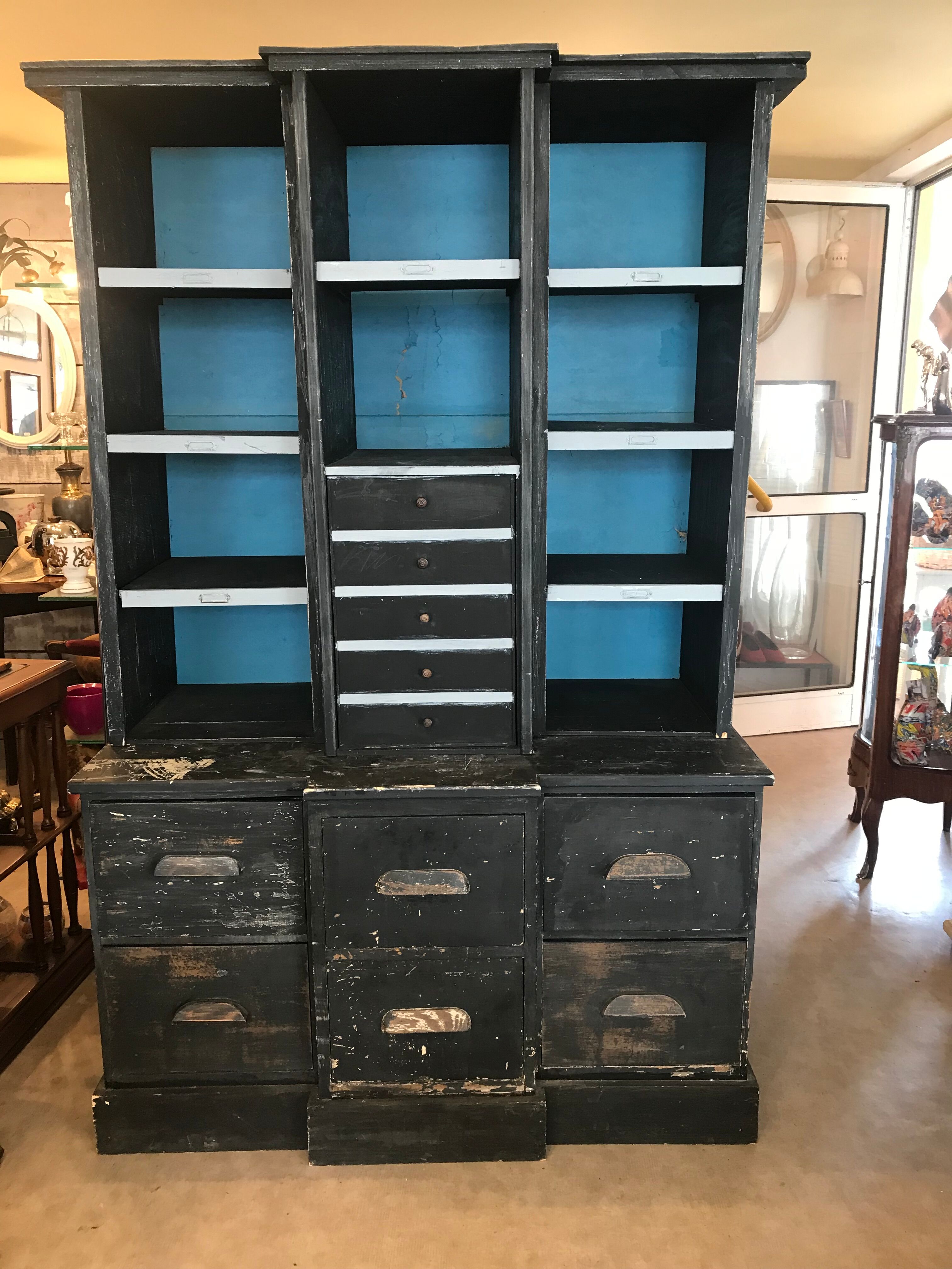 Meuble de metier debut xxème quincaillerie papeterie marchand de ...