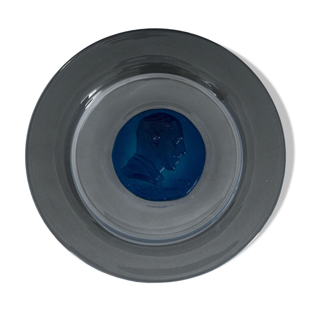 Assiette Daum made in France profil George Gershwin jacob gershowitz ...