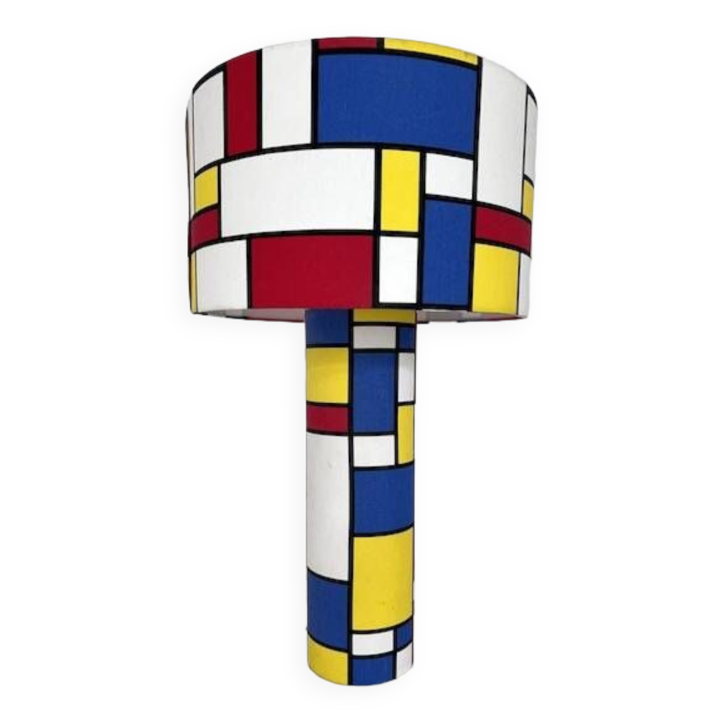 Mondrian themed table lamp | Selency