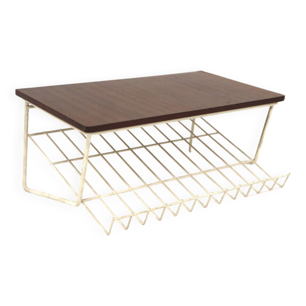 Tablette murale en acajou, Suède, 1950 | Selency