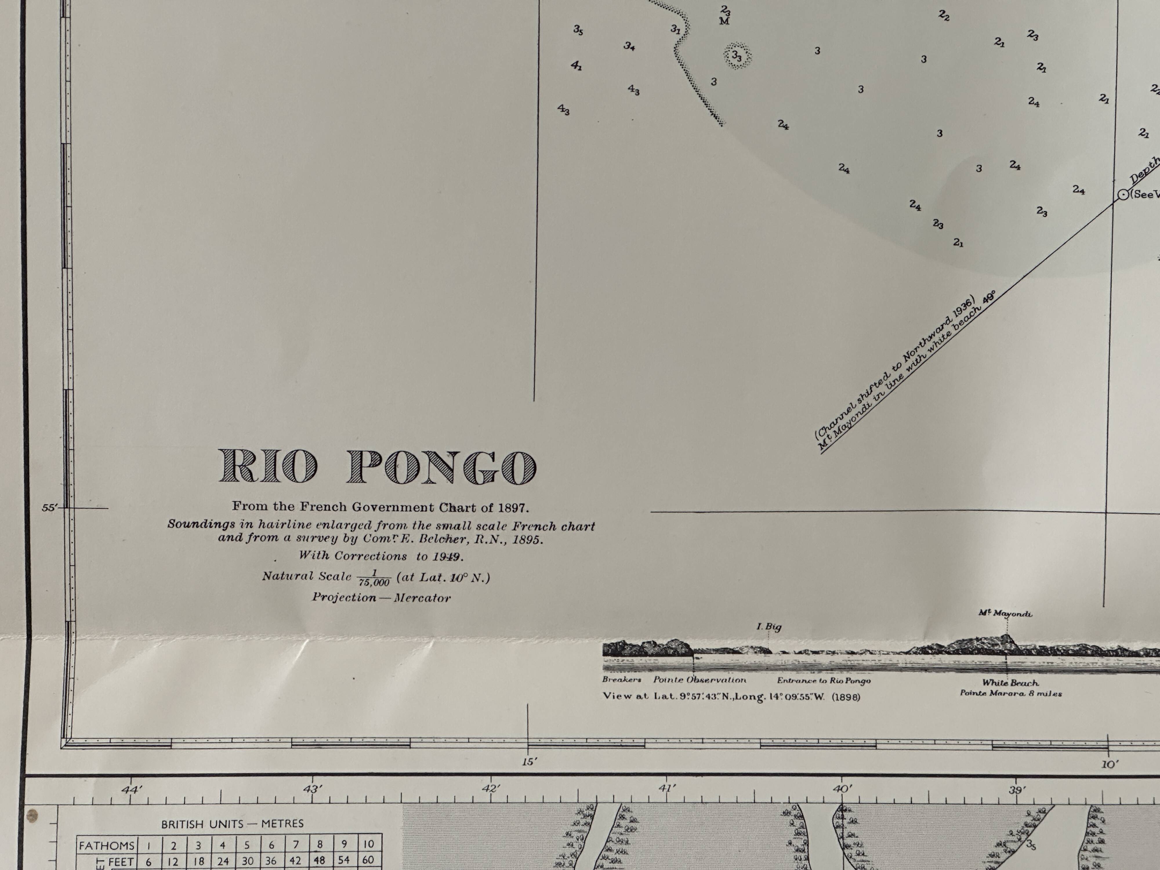 French Guinea Rio Pongo and Riviere Dubreka Nautical Map | Selency