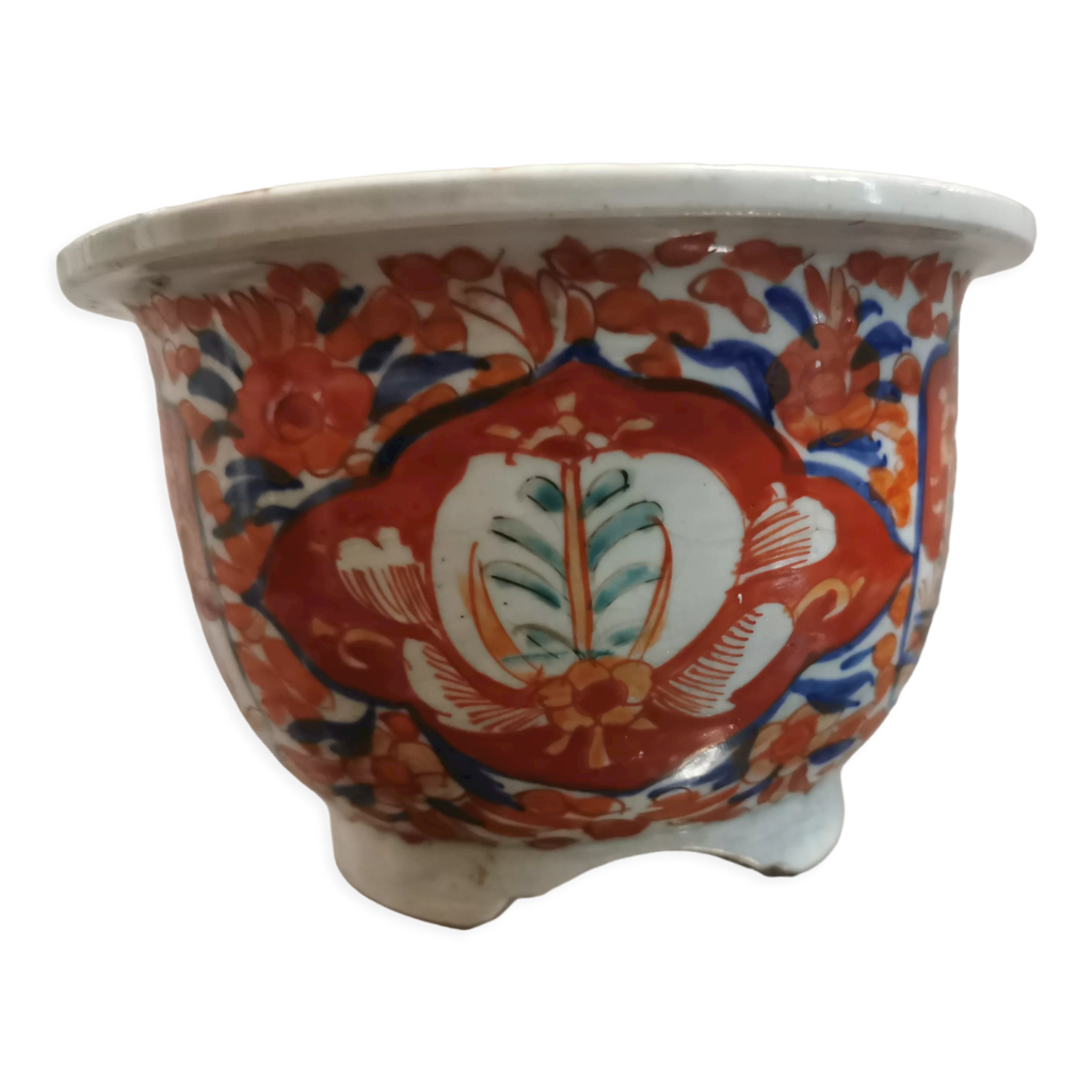 Cache pot en porcelaine d'Imari XIXème | Selency